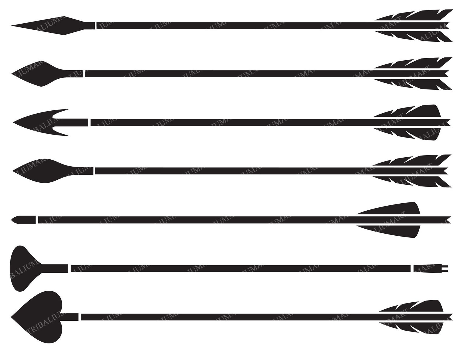 Arrows Collection. Cut Files for Cricut. Clip Art Silhouettes | Etsy