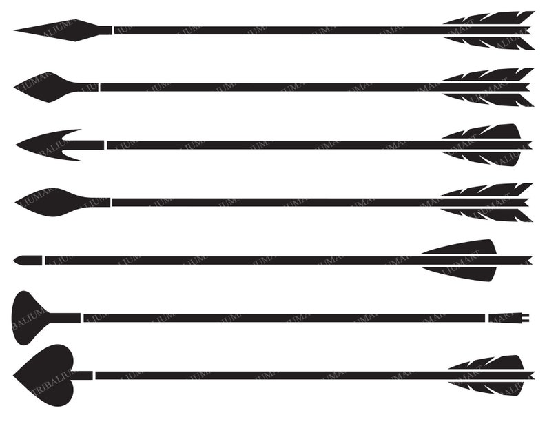 Arrows Collection. Cut Files for Cricut. Clip Art Silhouettes | Etsy