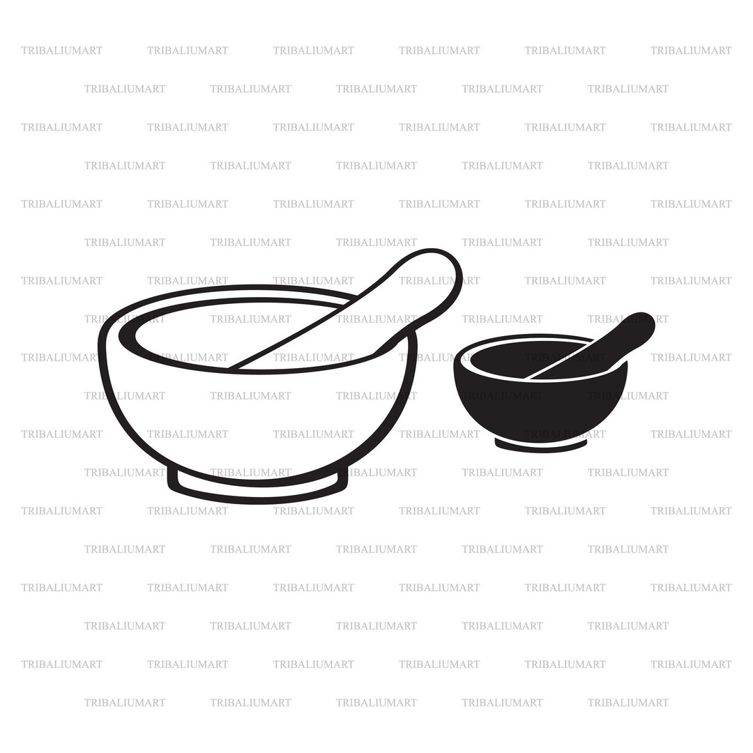 Mortar and Pestle. Cut Files for Cricut. Clip Art (eps, Svg, Pdf, Png ...