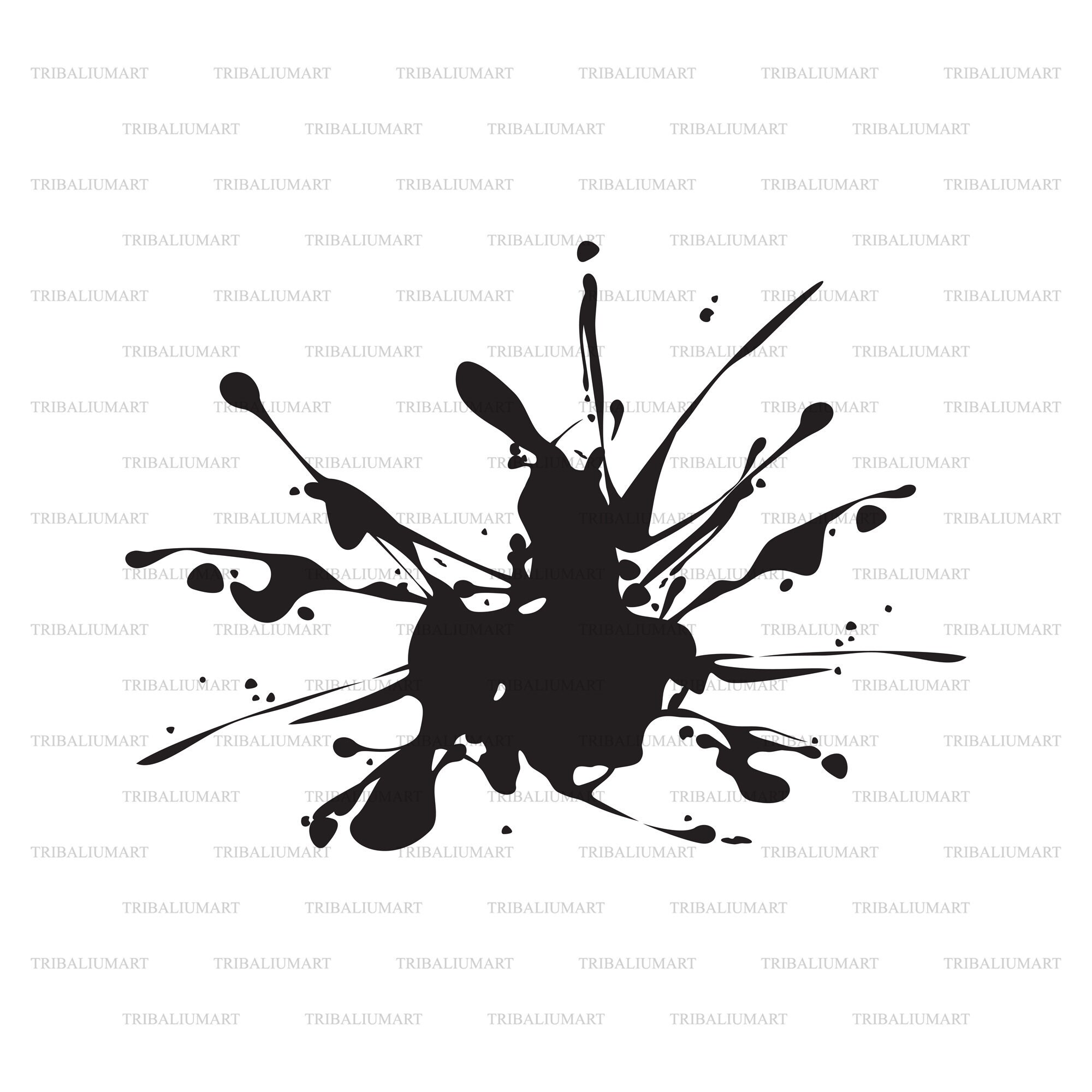 Ink spot splatterbrushesstain splash grunge element. Cut | Etsy