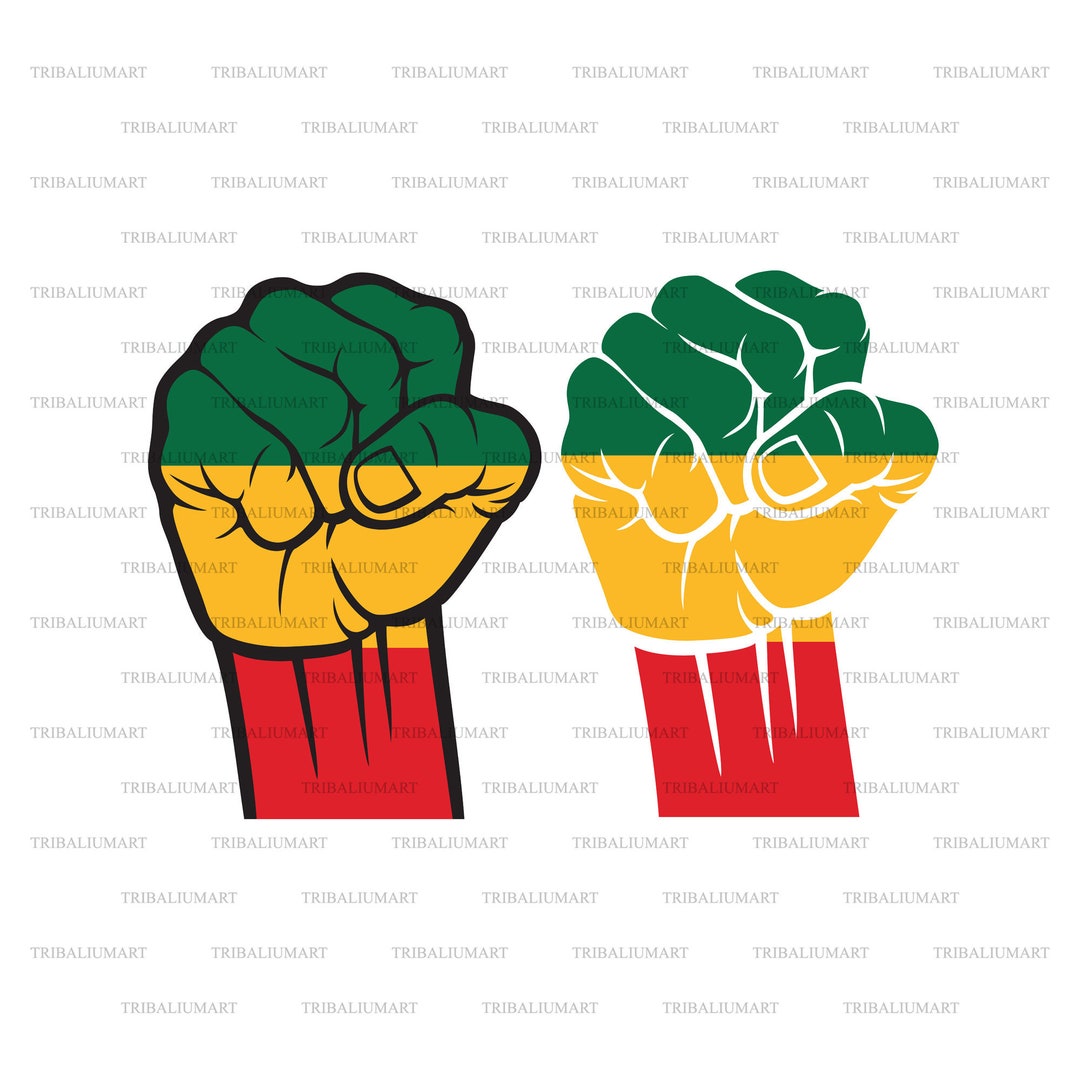 Fist in African Colours (rastafarian Flag Design, Reggae Background ...