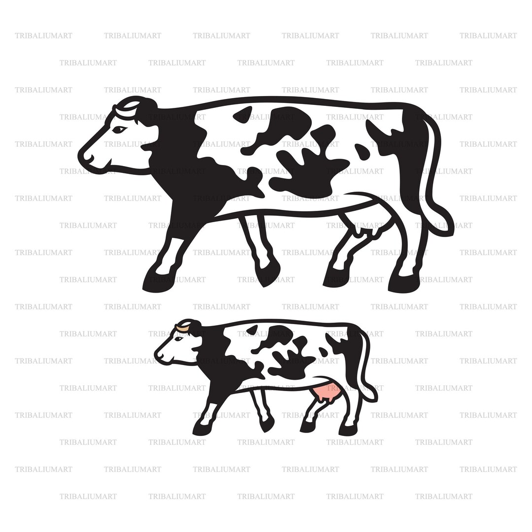 Cow. Cut Files for Cricut. Clip Art (eps, Svg, Pdf, Png, Dxf, Jpeg). - Etsy