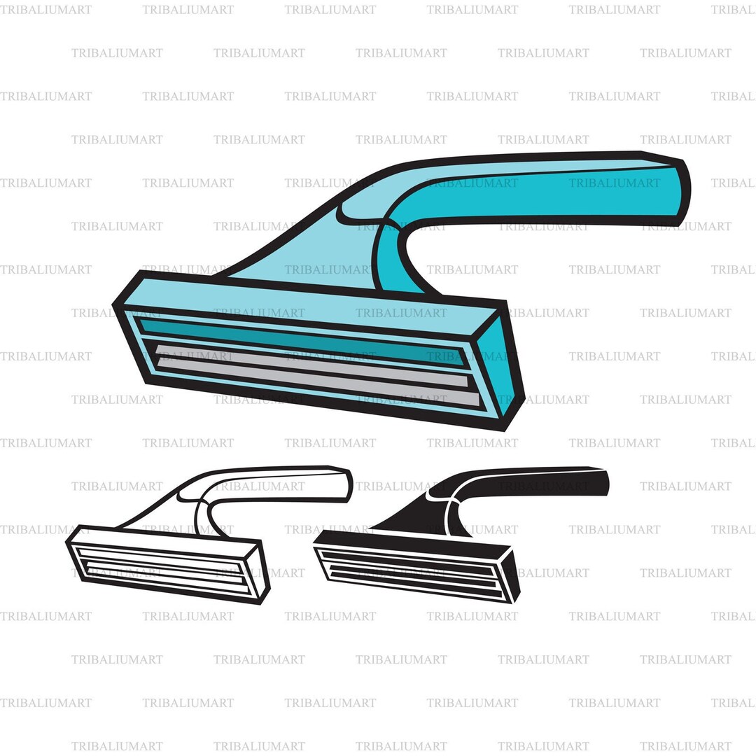 Shaving Razor. Cut Files for Cricut. Clip Art Silhouettes (eps, Svg ...