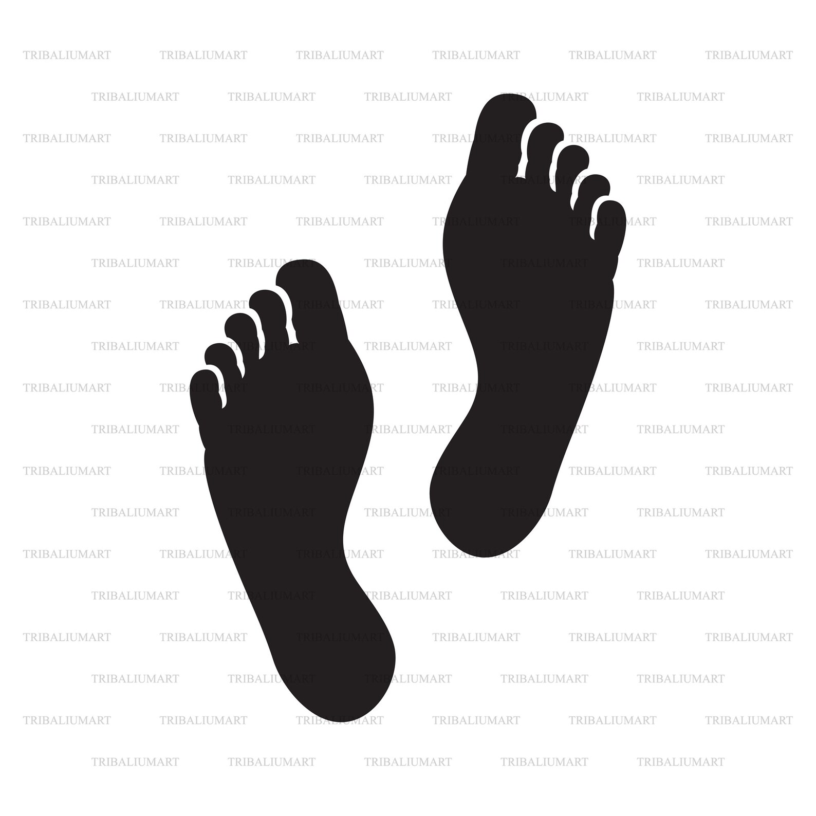 Footprints. Cut Files for Cricut eps Svg Pdf Png Dxf | Etsy