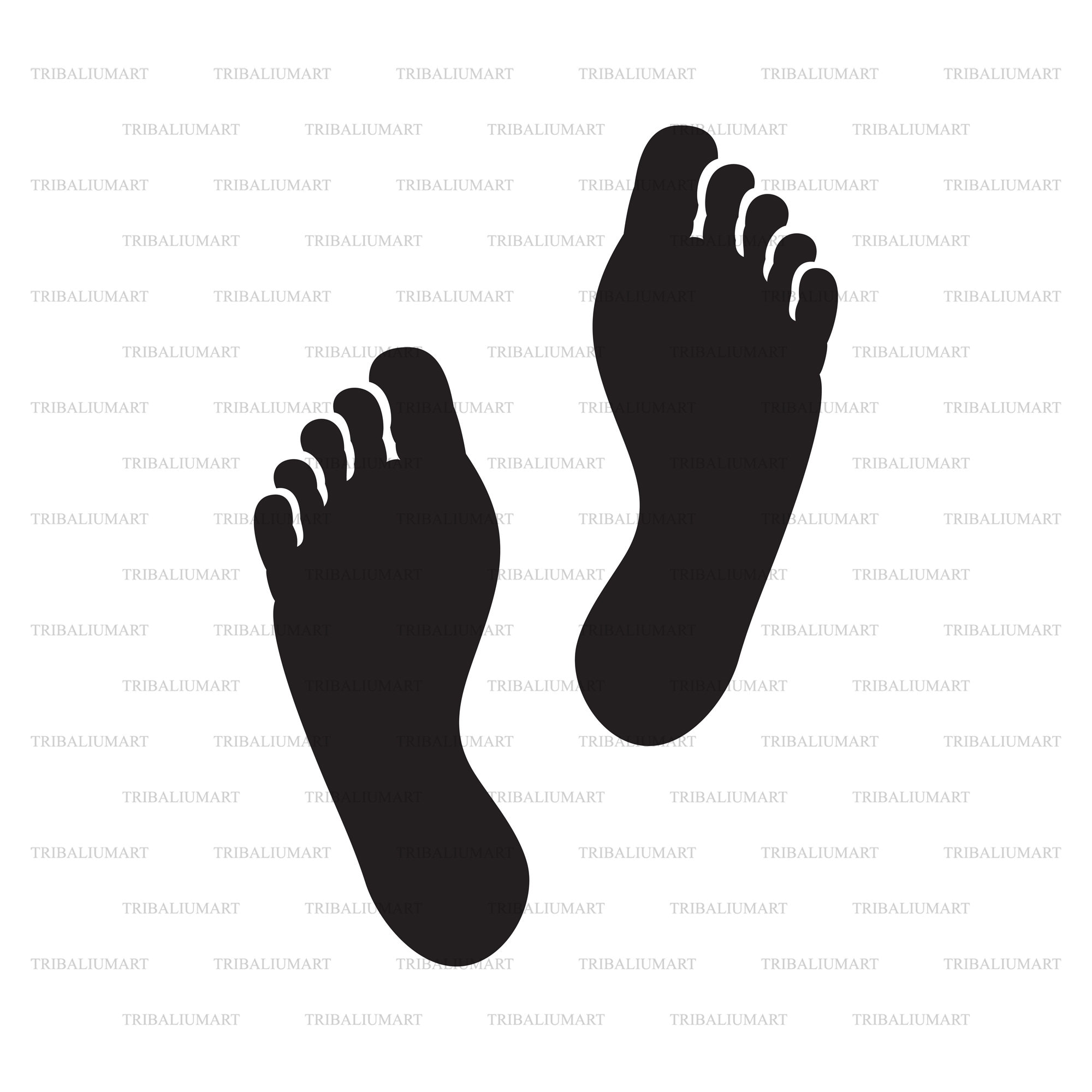 Footprints. Cut Files for Cricut eps Svg Pdf Png Dxf | Etsy