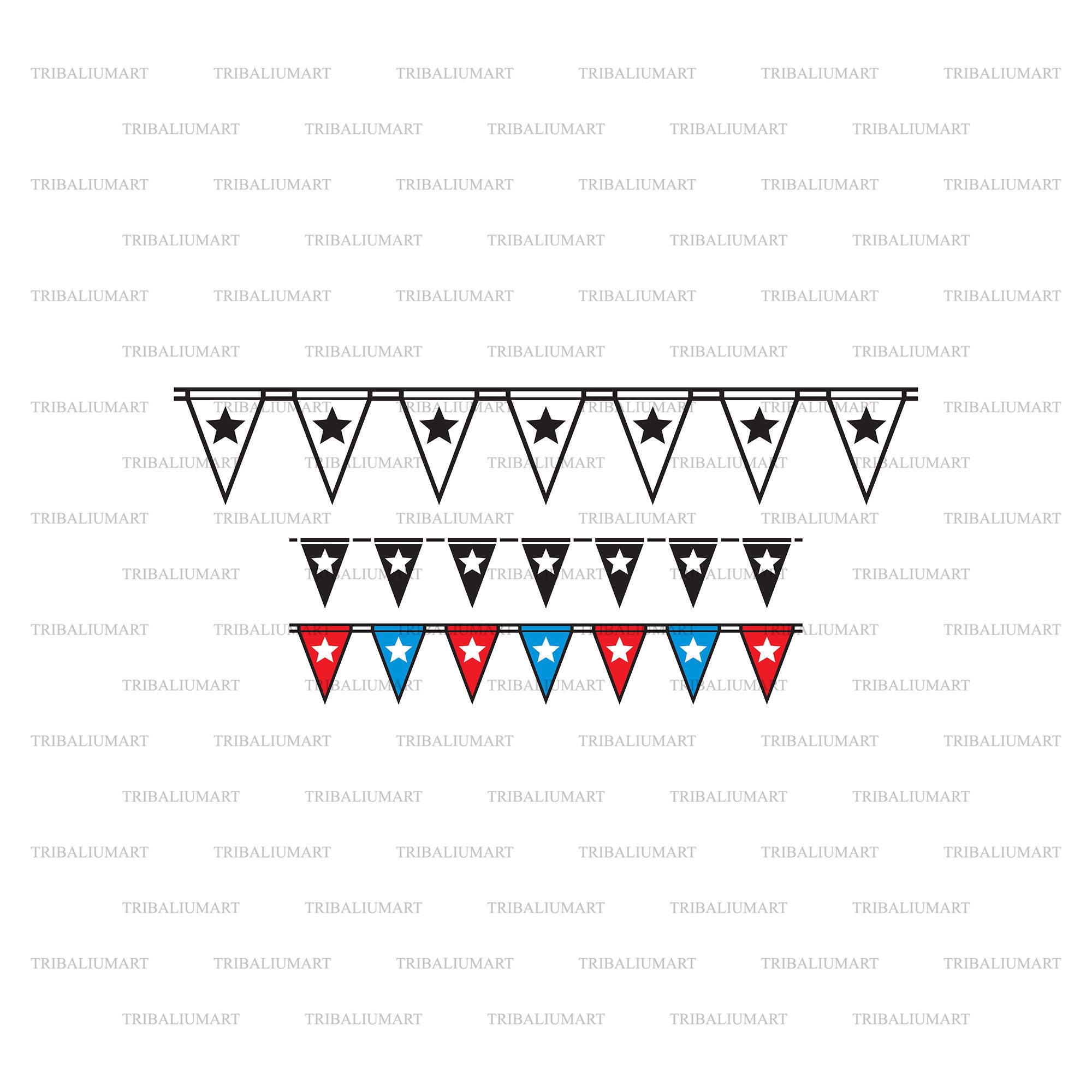 Party Flags. Cut Files for Cricut. Clip Art eps Svg Pdf | Etsy