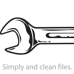 Wrench Tool. Cut Files for Cricut. Clip Art Silhouettes (eps, Svg, Pdf ...