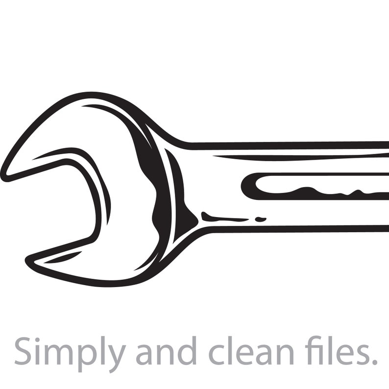 Wrench Tool. Cut Files for Cricut. Clip Art Silhouettes eps - Etsy