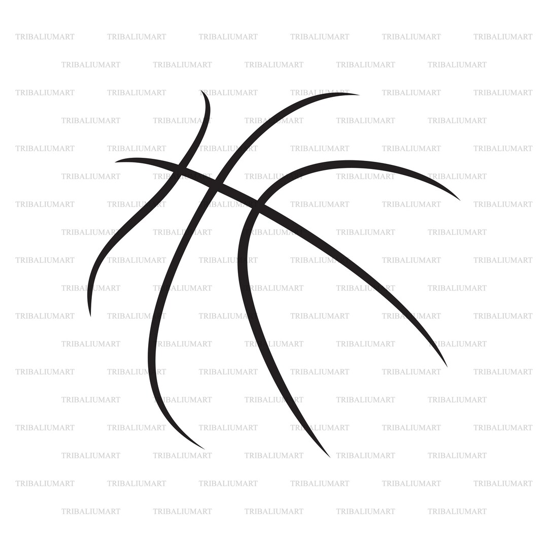 Basketball Ball Seams. Cut Files for Cricut. Clip Art Silhouettes (eps ...