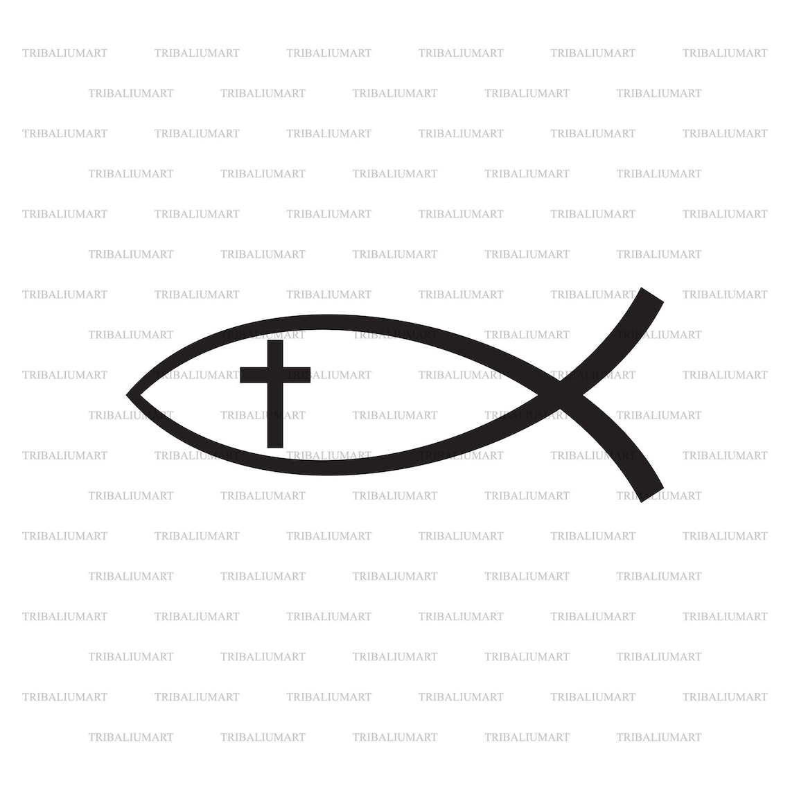 Christian Fish Symbol. Cut Files for Cricut. Clip Art Silhouettes (eps ...