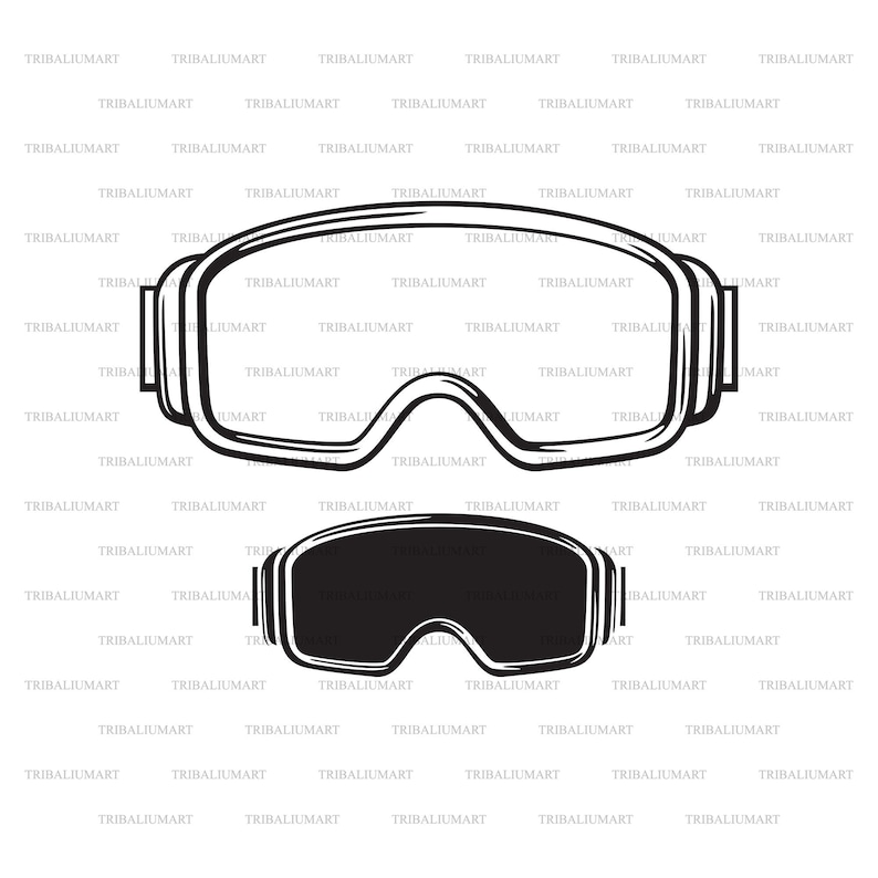 Ski Goggles (winter Sport Glasses). Cut Files for Cricut. Clip Art (eps ...