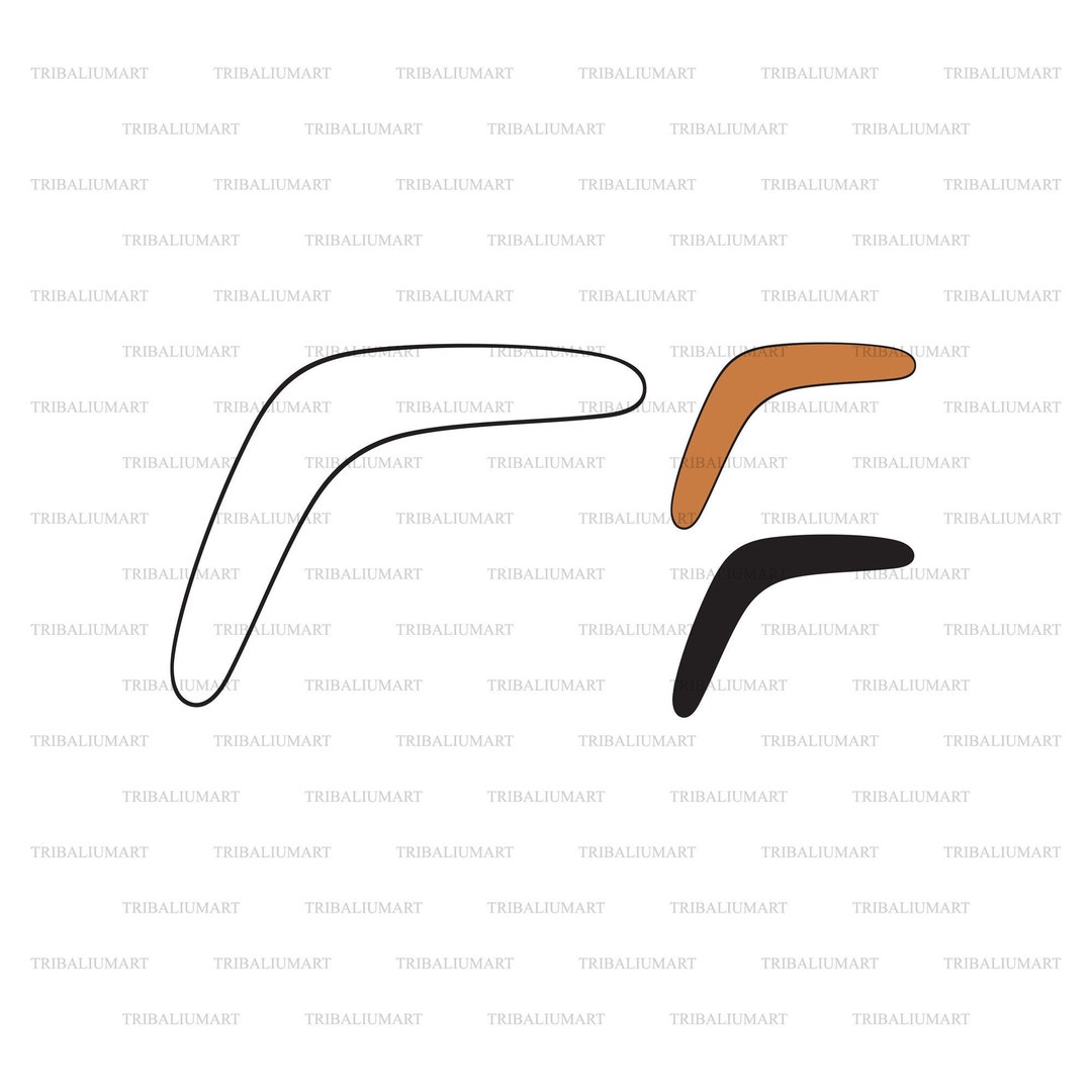 Boomerang. Cut Files for Cricut. Clip Art Silhouettes (eps, Svg, Pdf ...