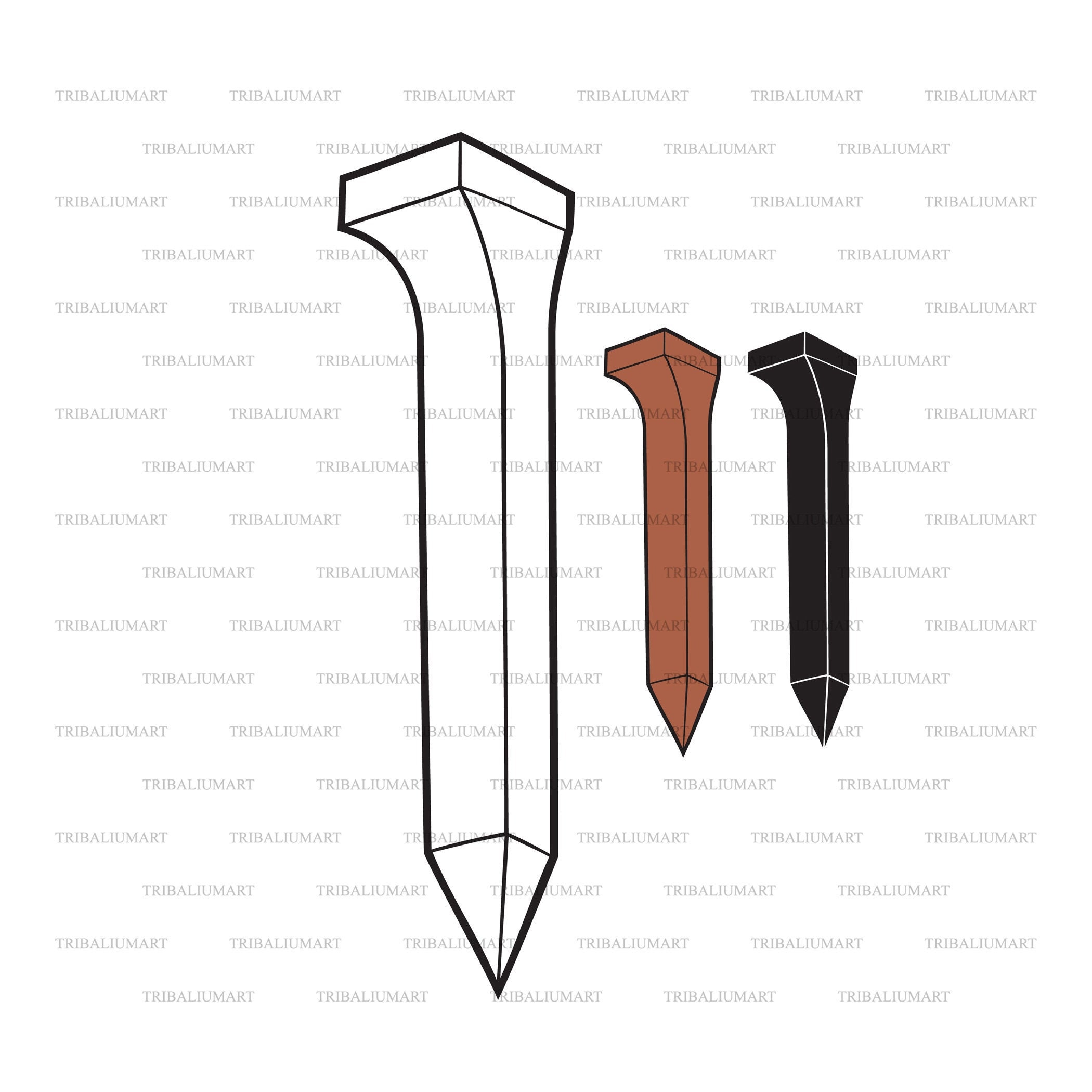 Railroad or Rail Spike. Cut Files for Cricut. Clip Art eps - Etsy
