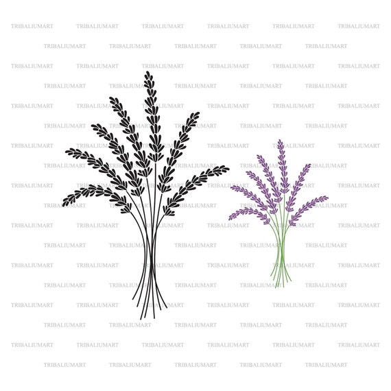 Lavender Flower. Cut Files for Cricut. Clip Art Silhouette | Etsy