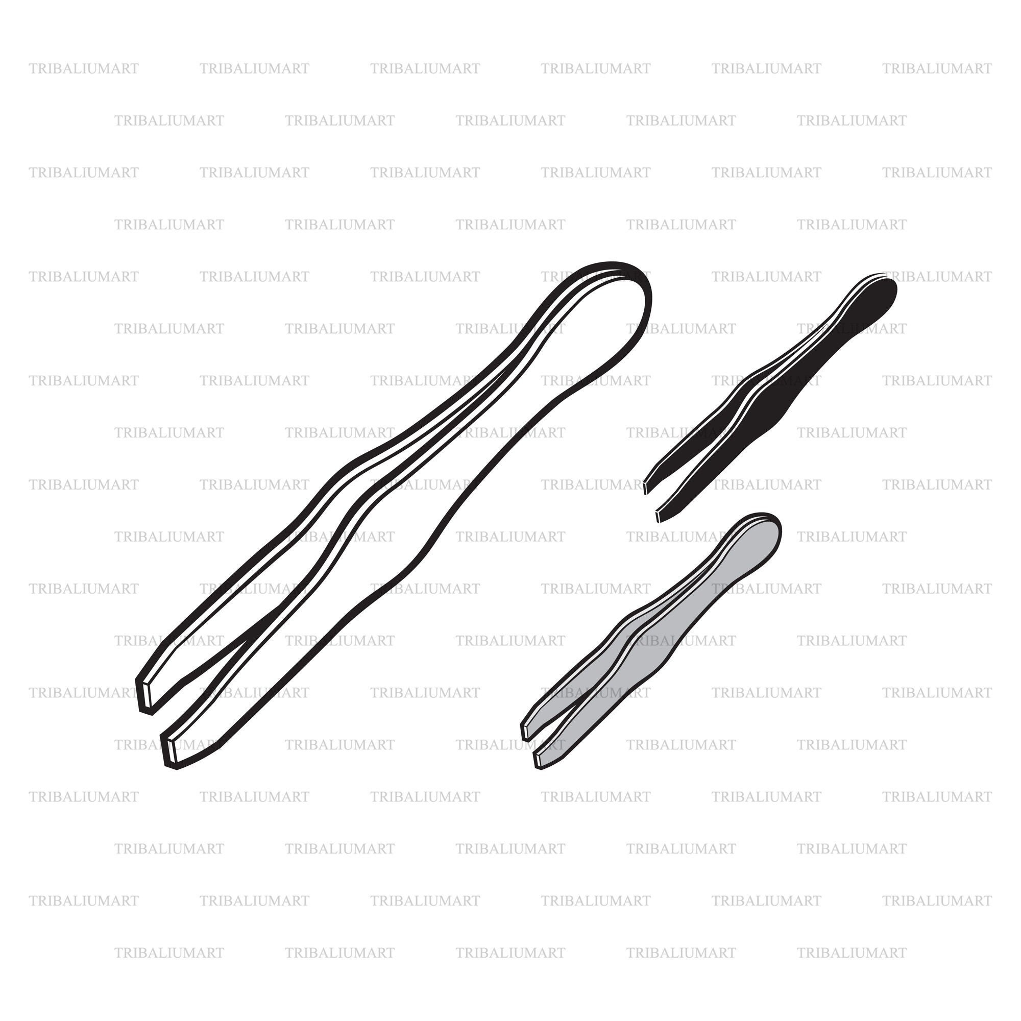 Tweezers. Cut Files for Cricut. Clip Art (eps, Svg, Pdf, Png, Dxf, Jpeg ...