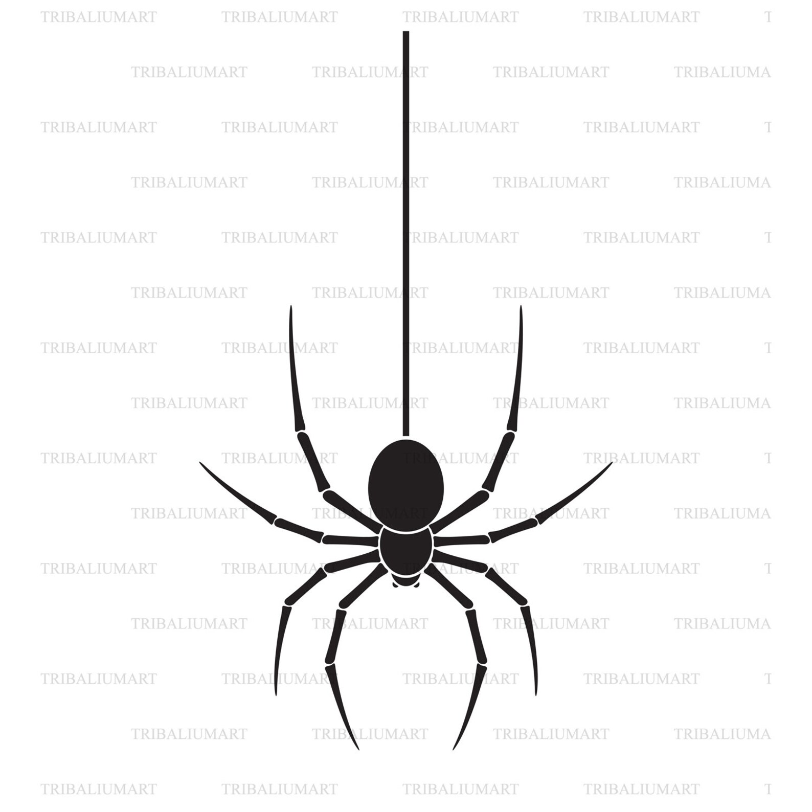 Spider and Web. Cut Files for Cricut. Clip Art Silhouette (eps, Svg ...