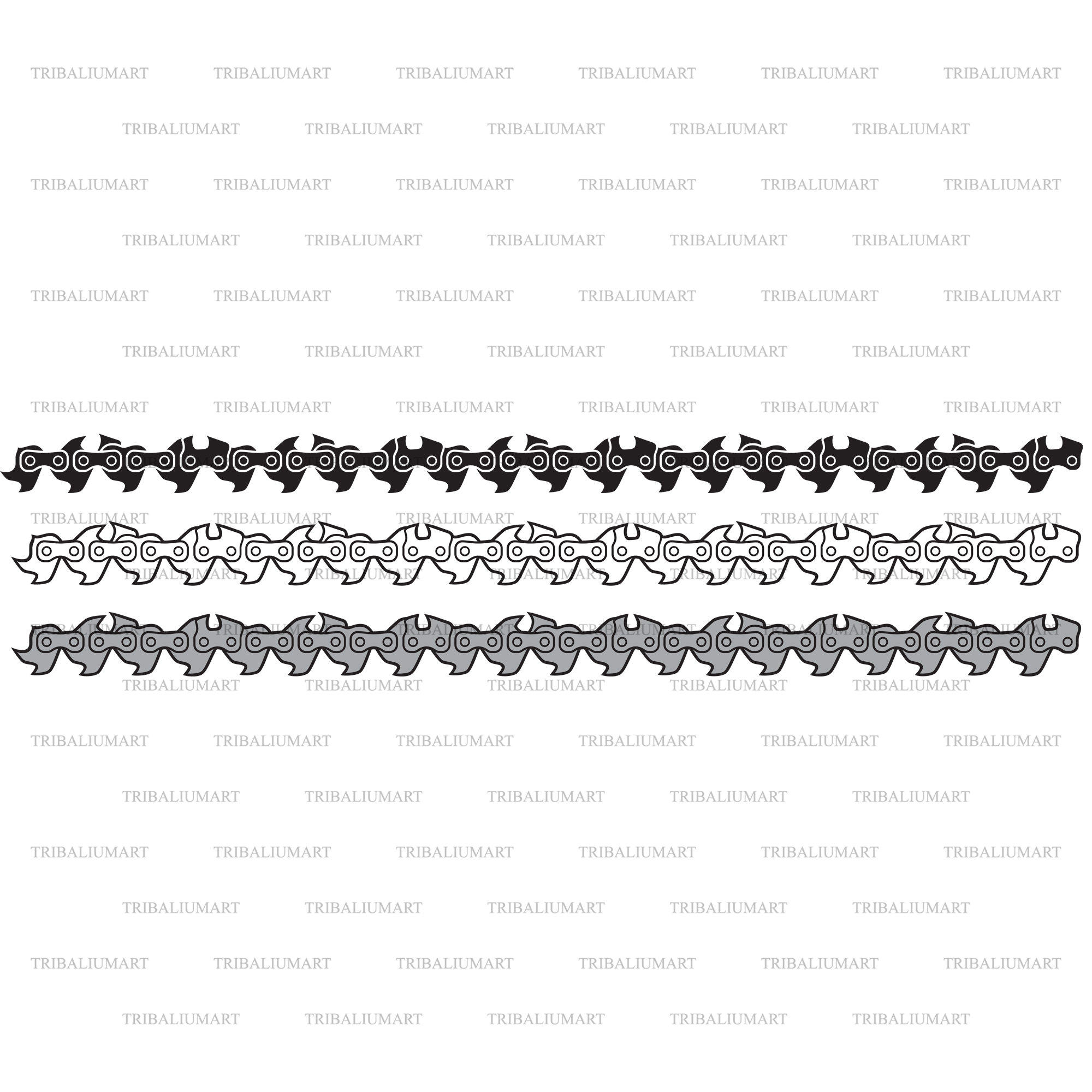 Chainsaw Chain. Cut Files for Cricut. Clip Art Silhouettes - Etsy