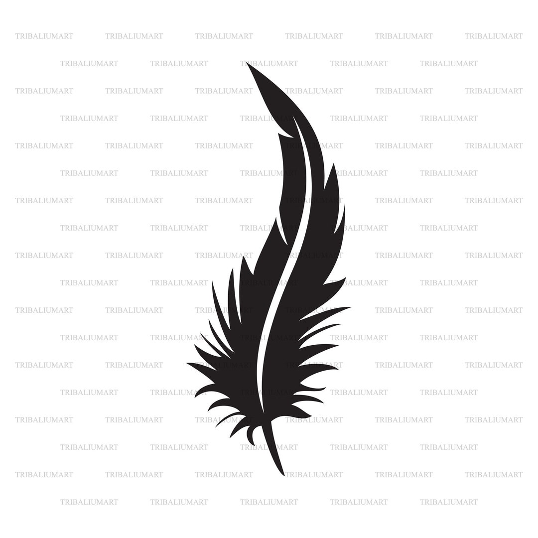 Feather. Cut Files for Cricut. Clip Art Silhouettes (eps, Svg, Pdf, Png ...