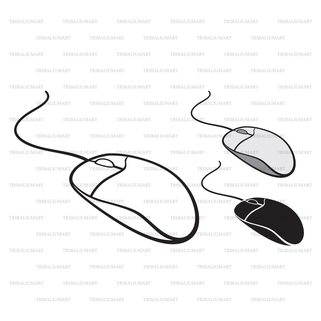 Computer Mouse. Cut Files for Cricut. Clip Art (eps, Svg, Pdf, Png, Dxf ...