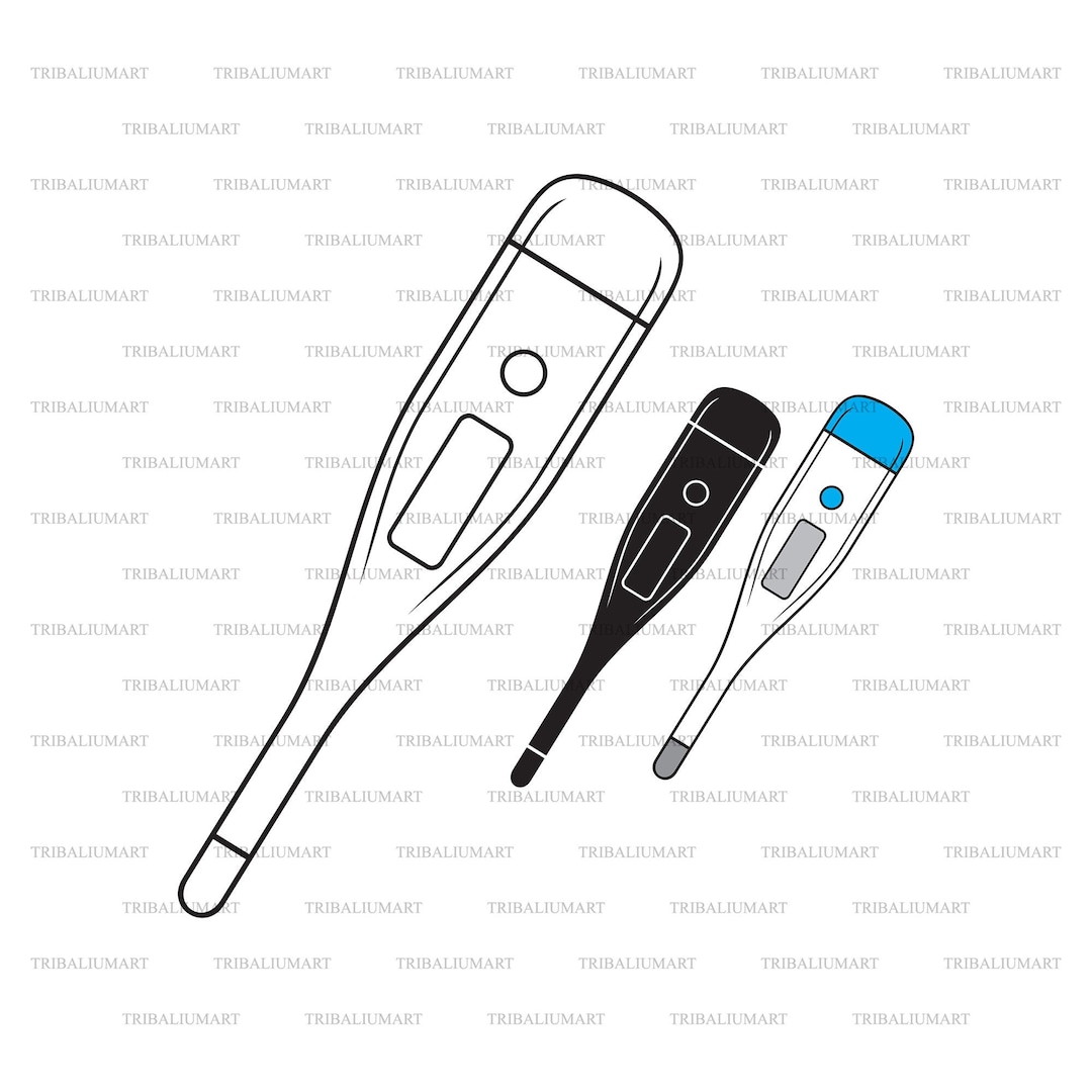 Electronic or Digital Thermometer. Cut Files for Cricut. Clip Art ...