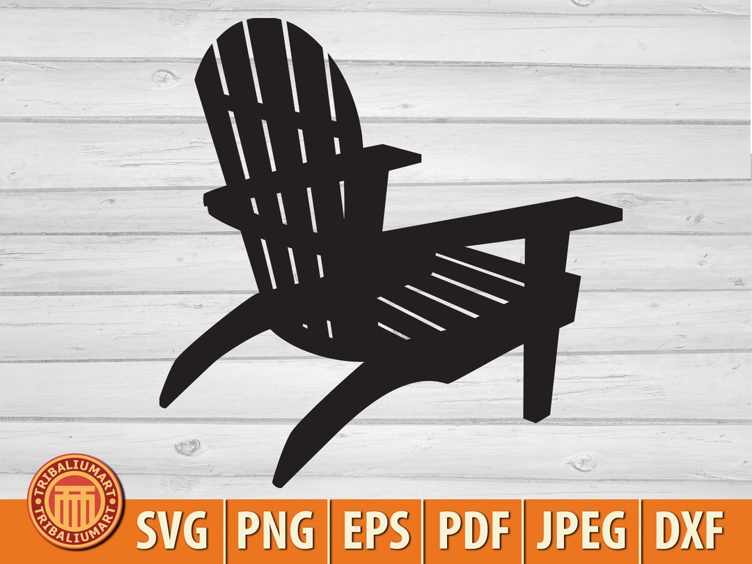 Adirondack Chair. Cut Files for Cricut. Clip Art Silhouette (eps, Svg ...