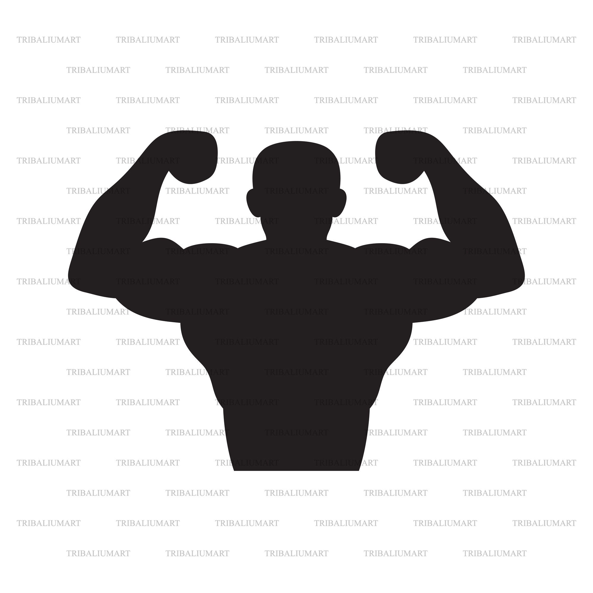 Bodybuilder. Cut Files for Cricut. Clip Art Silhouette eps - Etsy UK