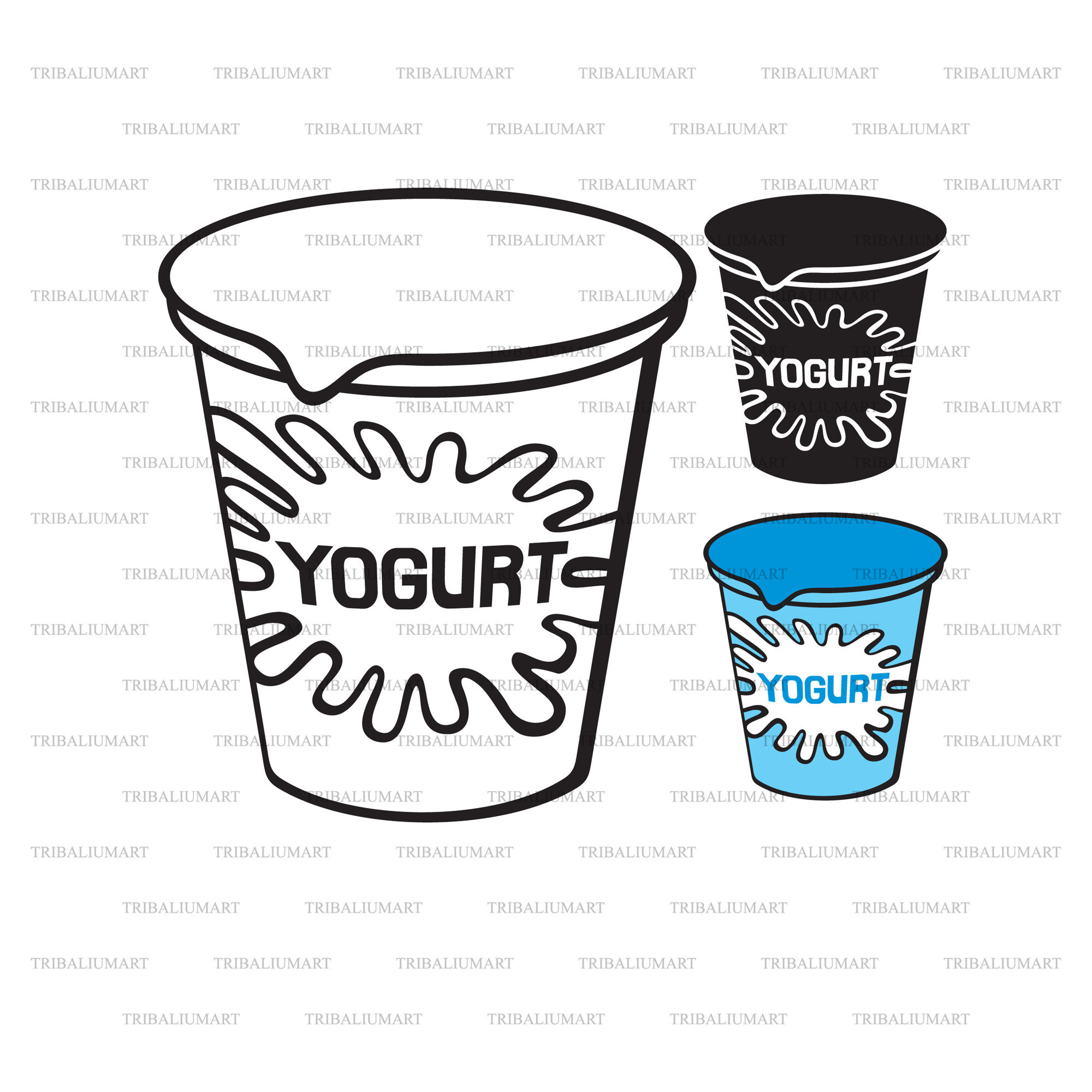 Plastic Yogurt Container. Cut Files for Cricut. Clip Art - Etsy