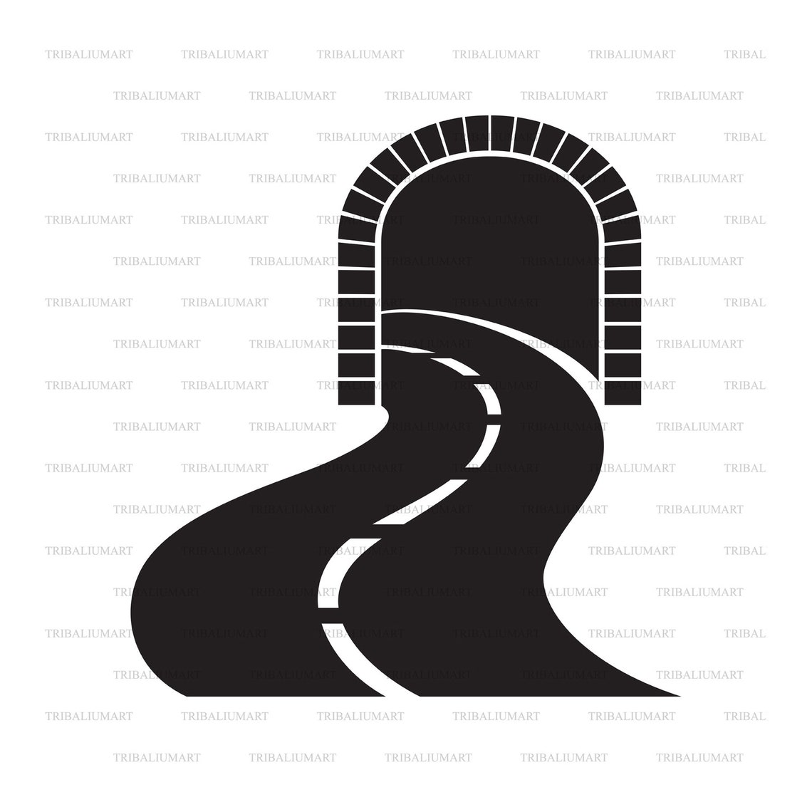 Highway road and Tunnel. Cut Files for Cricut. Clip Art - Etsy