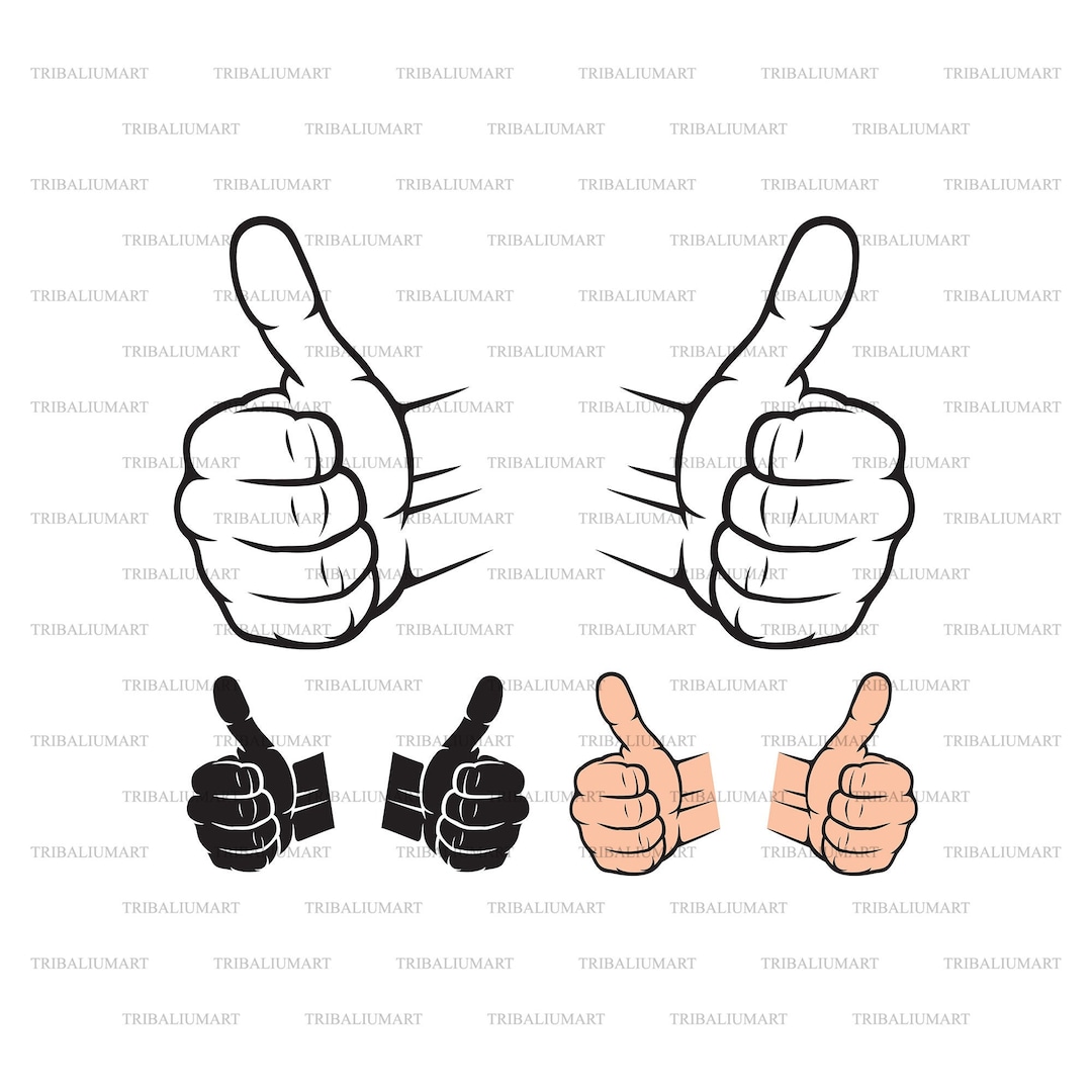 Human Hand Showing Thumbs Up. Cut Files for Cricut. Clip Art ...