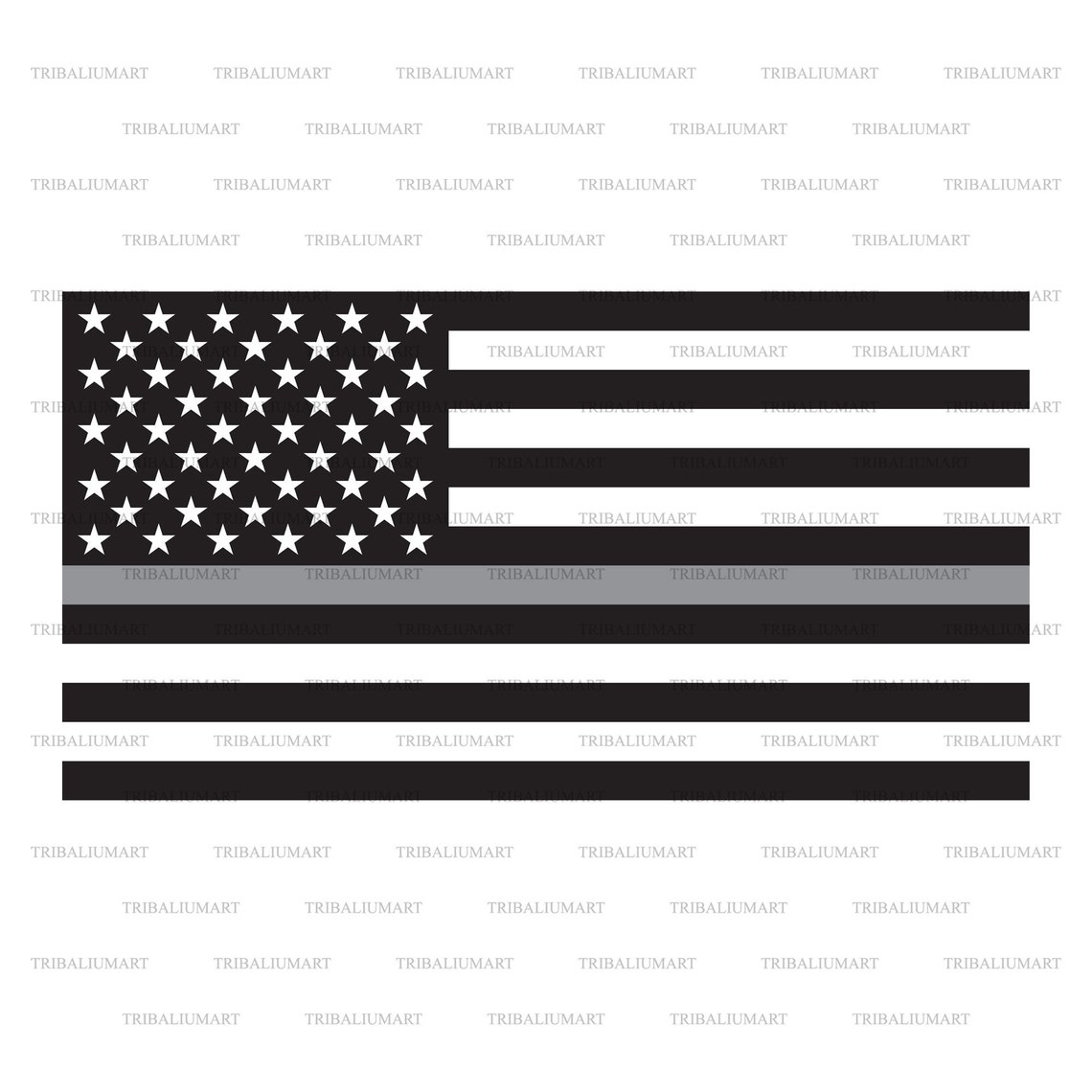 American Thin Gray Line Flag USA Corrections or - Etsy