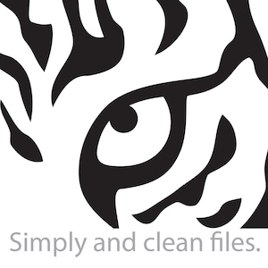 Tiger Eyes. Cut Files for Cricut. Clip Art Silhouette (eps, Svg, Pdf ...