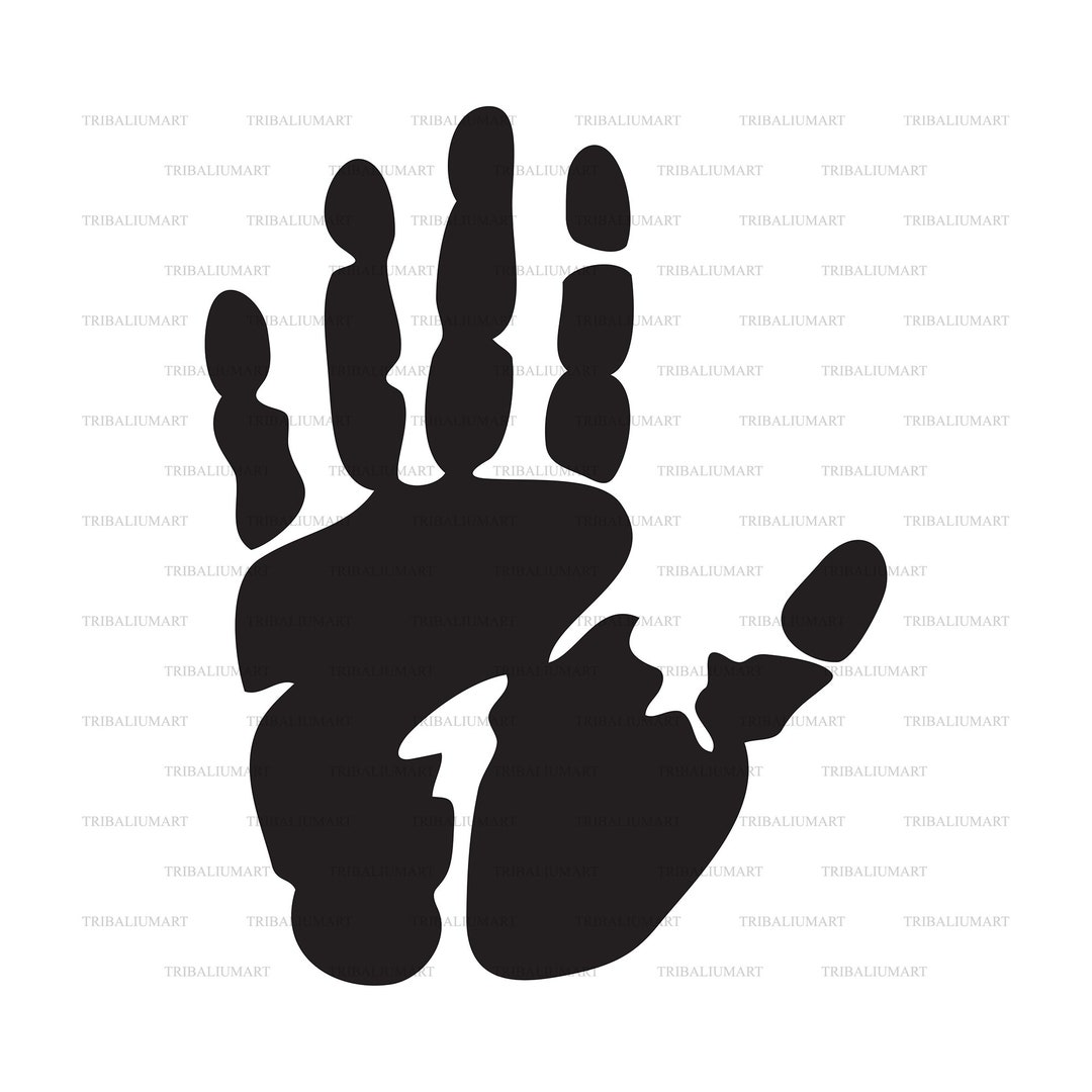 Hand Blocking Stop Signs. Cut Files for Cricut. Clip Art Silhouettes ...