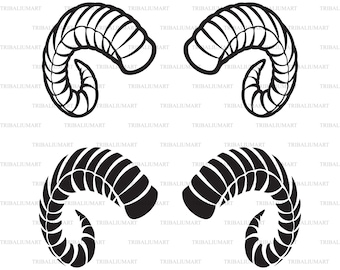 Head of the Ram. Cut Files for Cricut Clip Art Silhouettes | Etsy