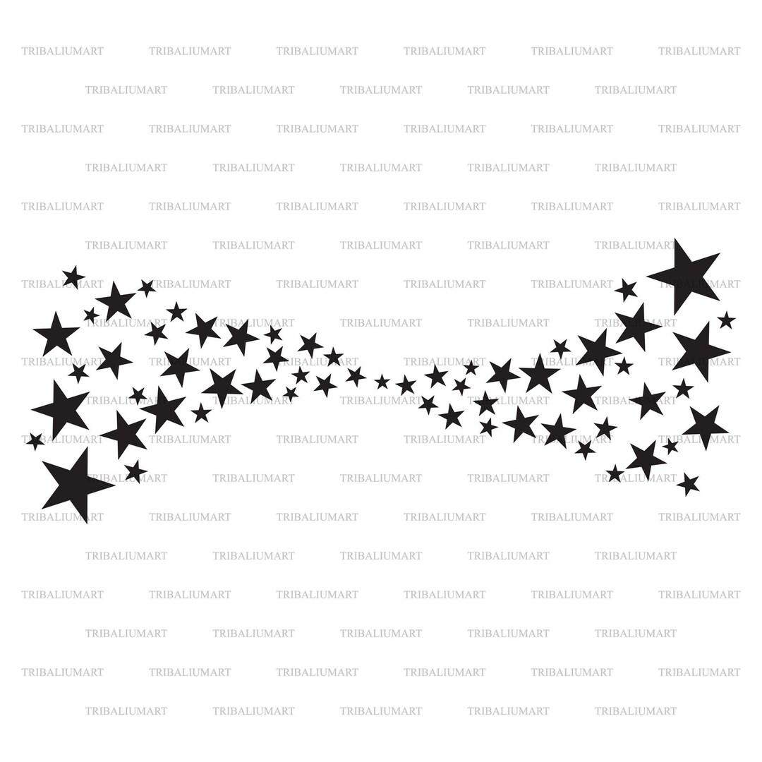Stars. Cut Files for Cricut. Clip Art Silhouette (eps, Svg, Pdf, Png ...