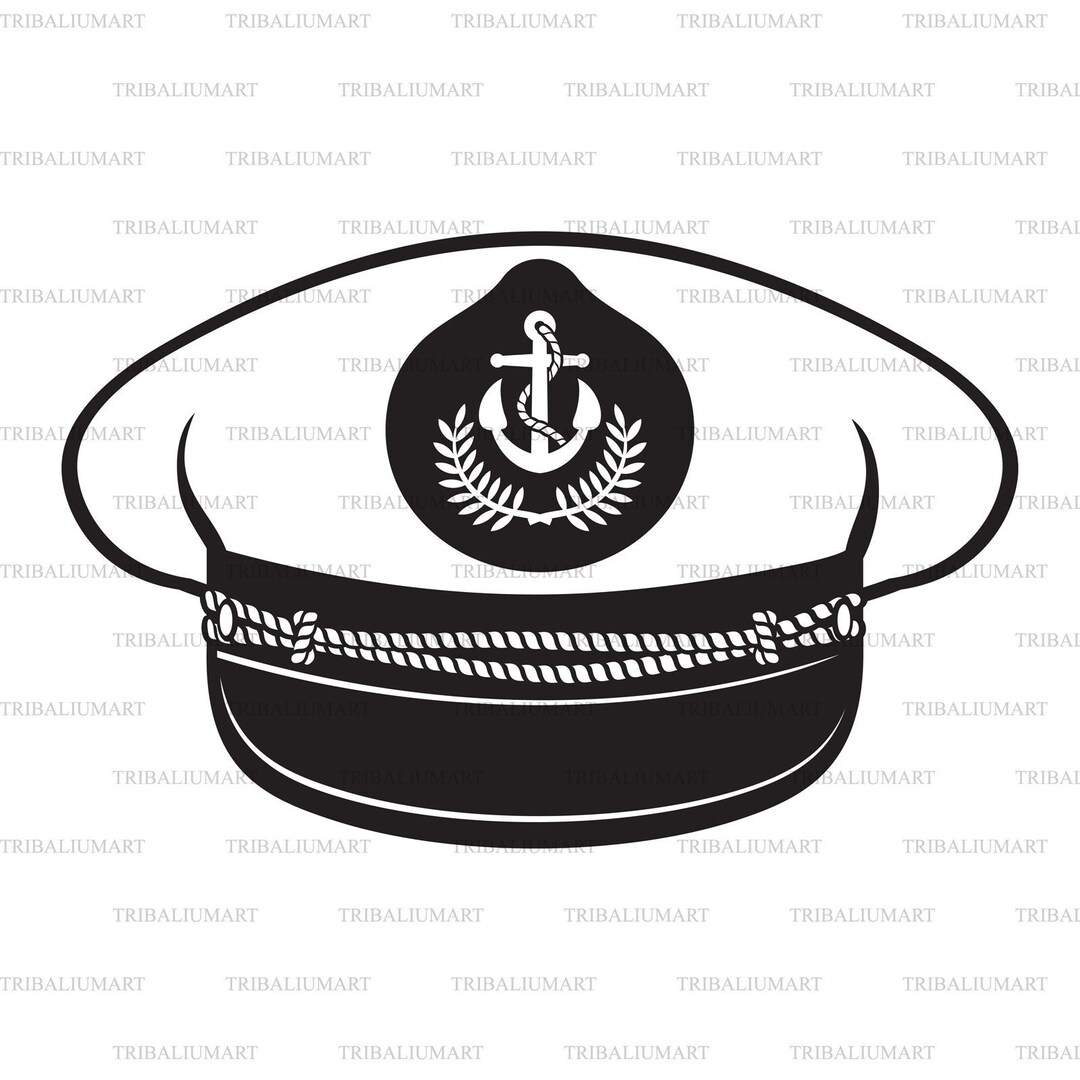 Naval Captain Hat (navy Cap, Ship Officer, Admiral). Cut Files for ...