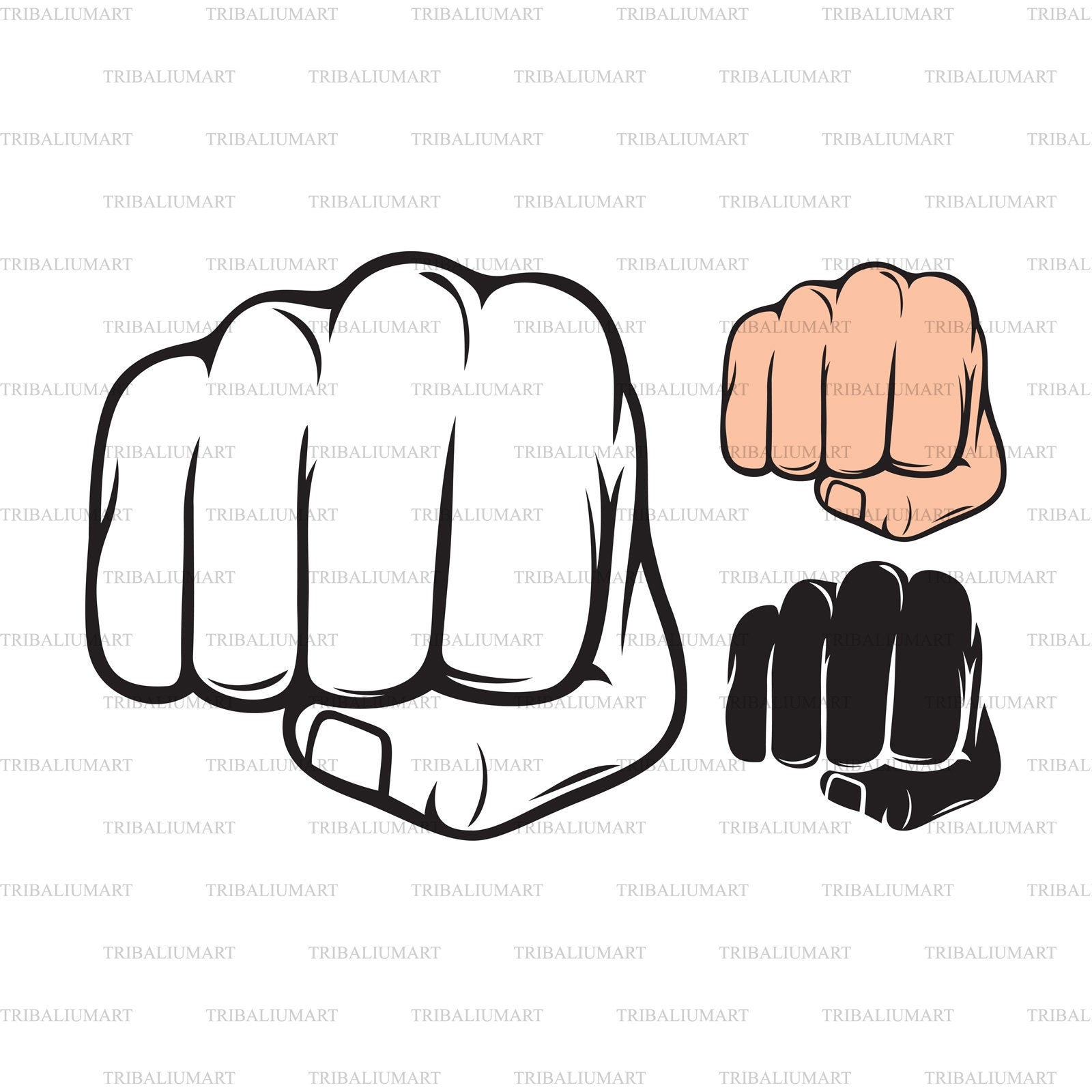 Punching Hand Clip Art