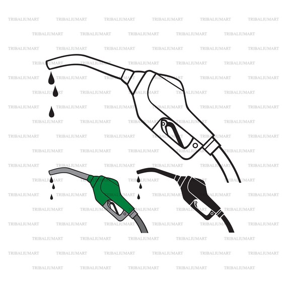 Gasoline Pump Gun. Cut Files for Cricut. Clip Art Silhouette | Etsy