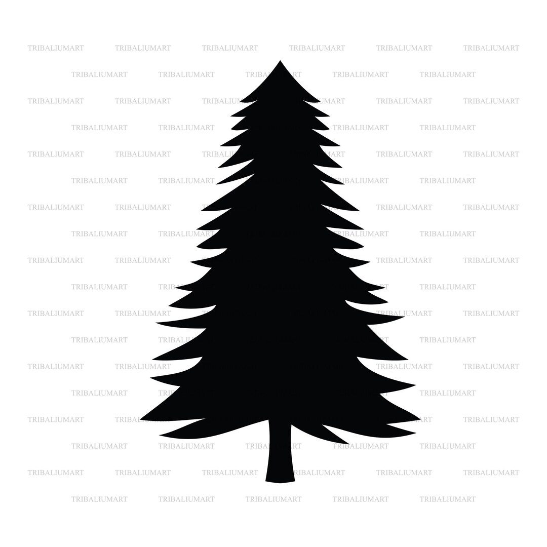 Pine Tree. Cut Files for Cricut. Clip Art Silhouette (eps, Svg, Pdf ...