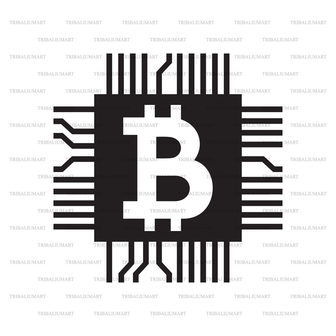 Bitcoin Design (computer Microchip). Cut Files for Cricut. Clip Art ...