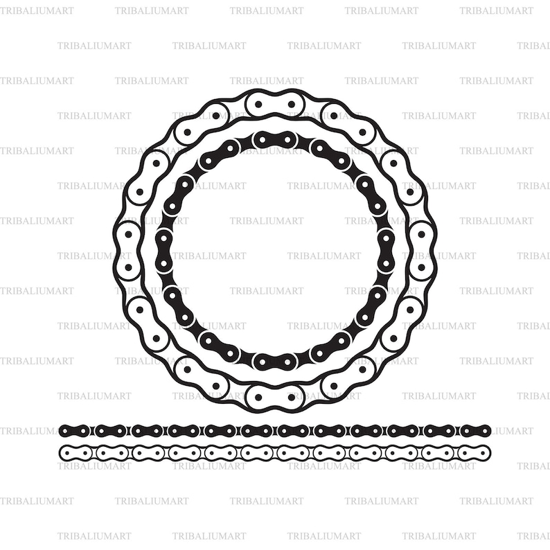 Bicycle Chain. Cut Files for Cricut. Clip Art Silhouettes - Etsy