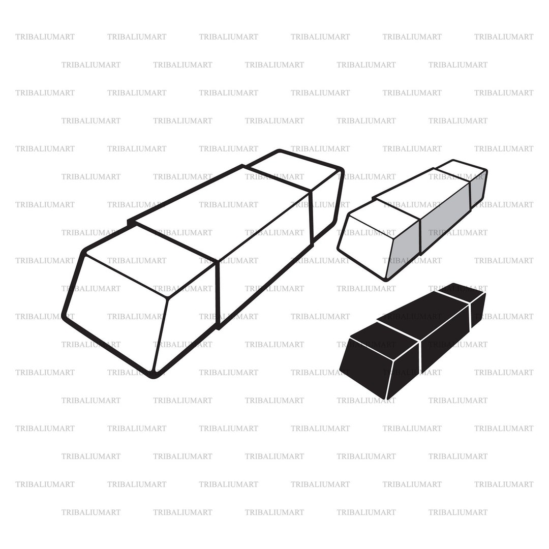Pencil Eraser. Cut Files for Cricut. Clip Art Silhouette (eps, Svg, Pdf ...
