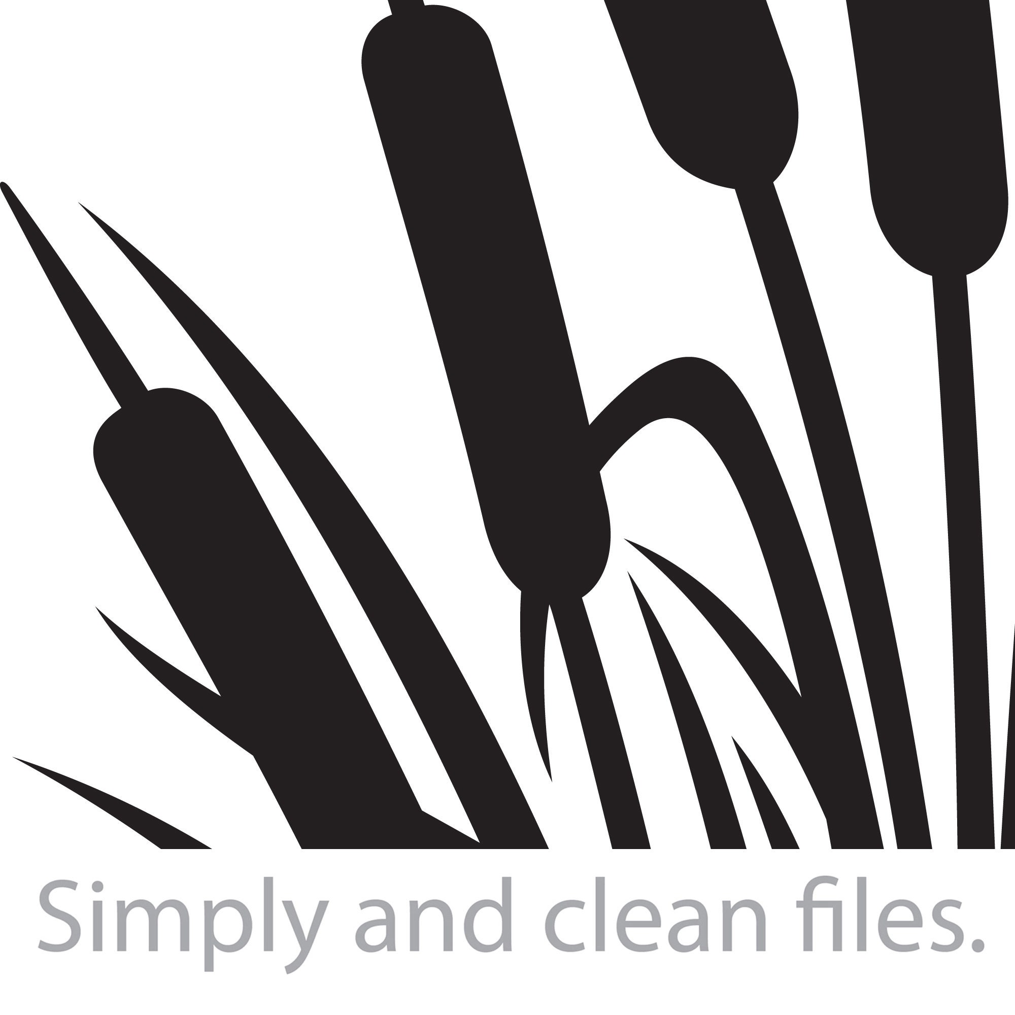 Reeds silhouette design. Illustration of bulrush and grass. | Etsy