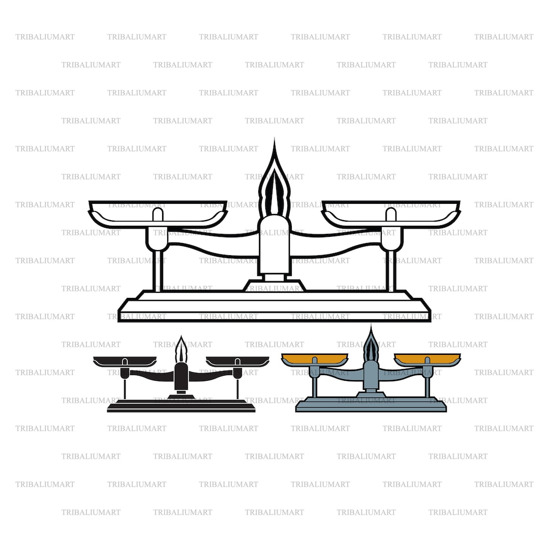 Scales Balance. Cut Files for Cricut. Clip Art Silhouette (eps, Svg ...