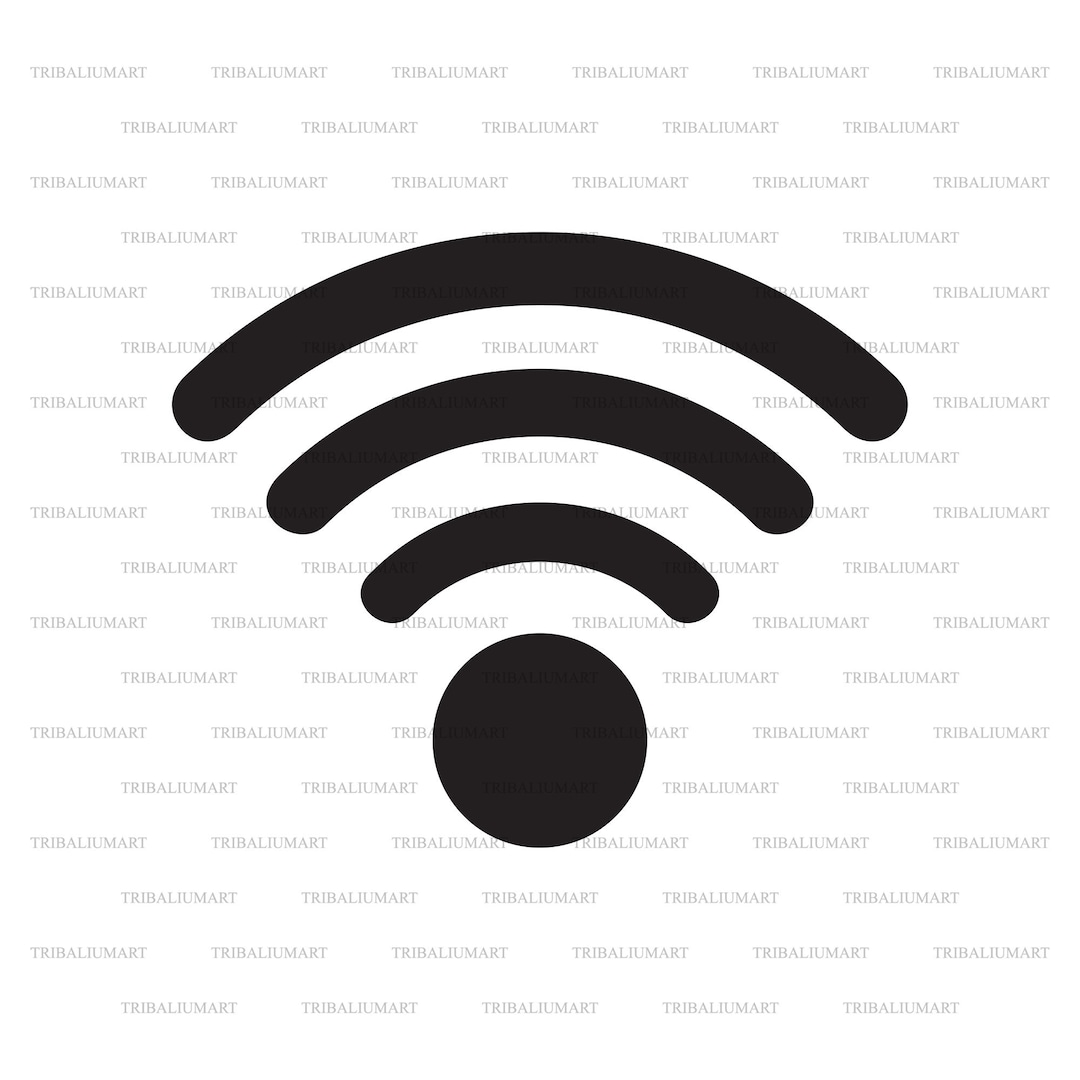 Wi Fi Sign. Cut Files for Cricut. Clip Art Silhouettes (eps, Svg, Pdf ...