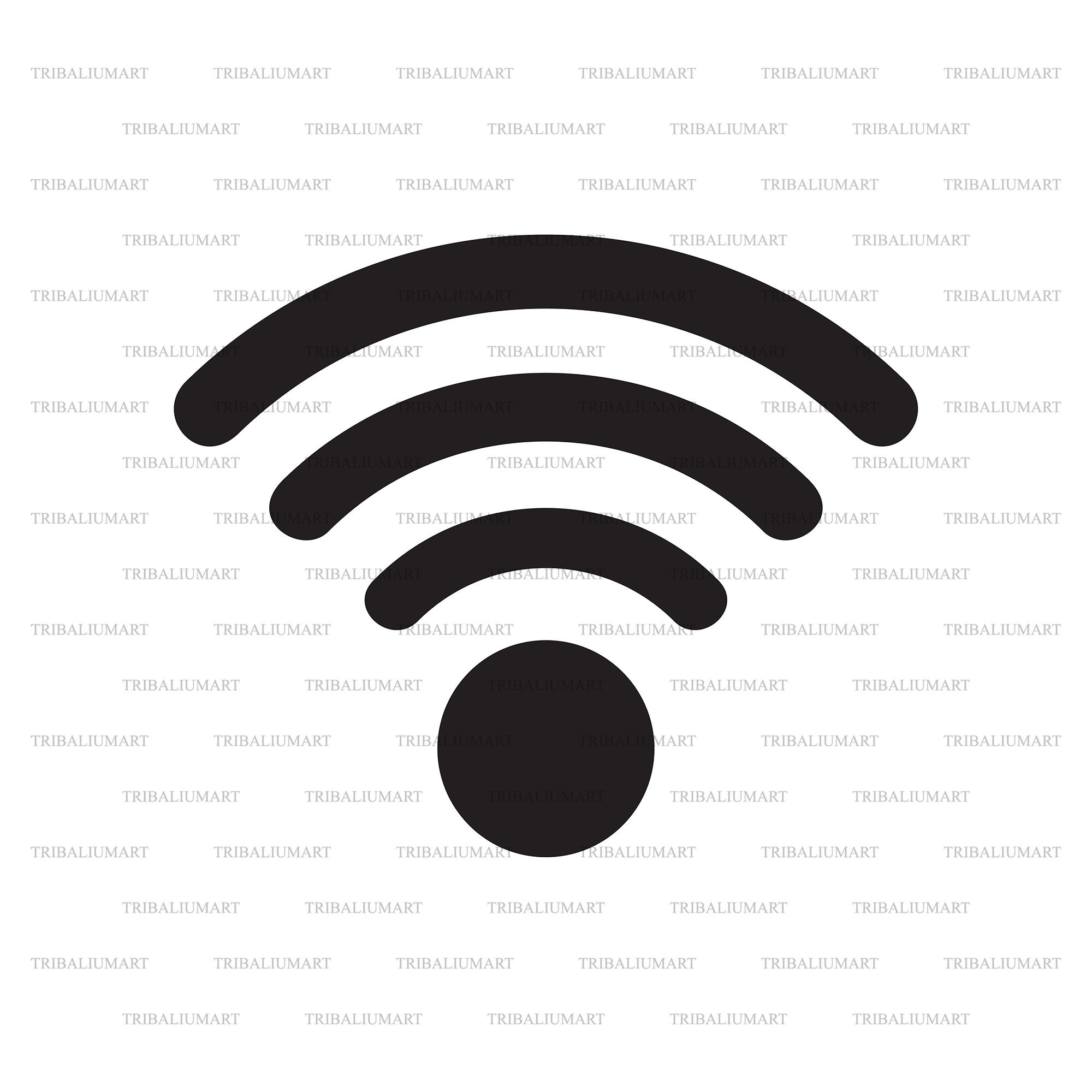 Wi Fi Sign. Cut Files for Cricut. Clip Art Silhouettes (eps, Svg, Pdf ...