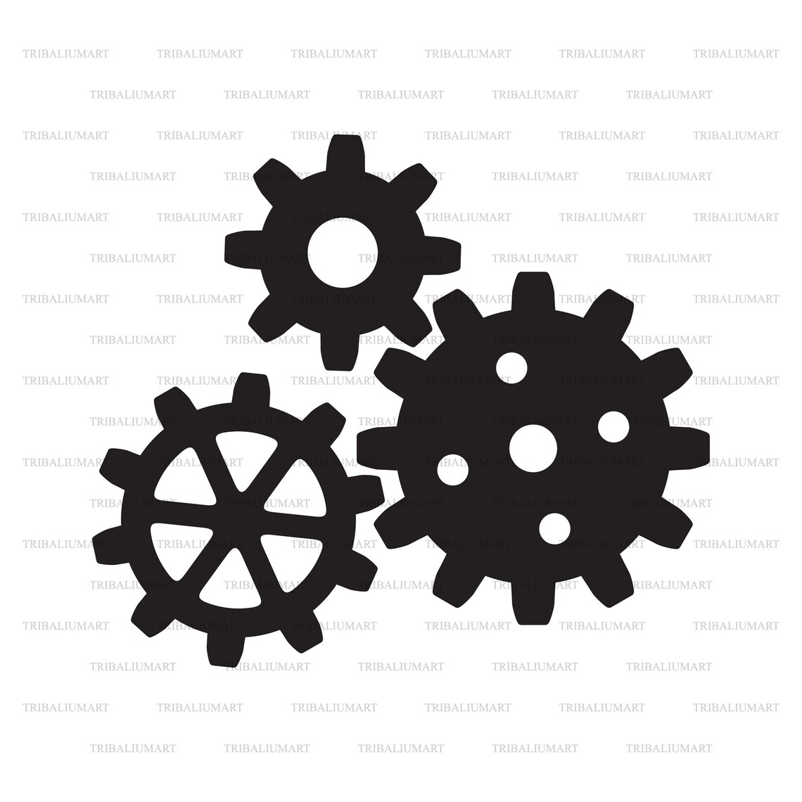 Growing gears machine cogs. Cut files for Cricut. Clip Art | Etsy
