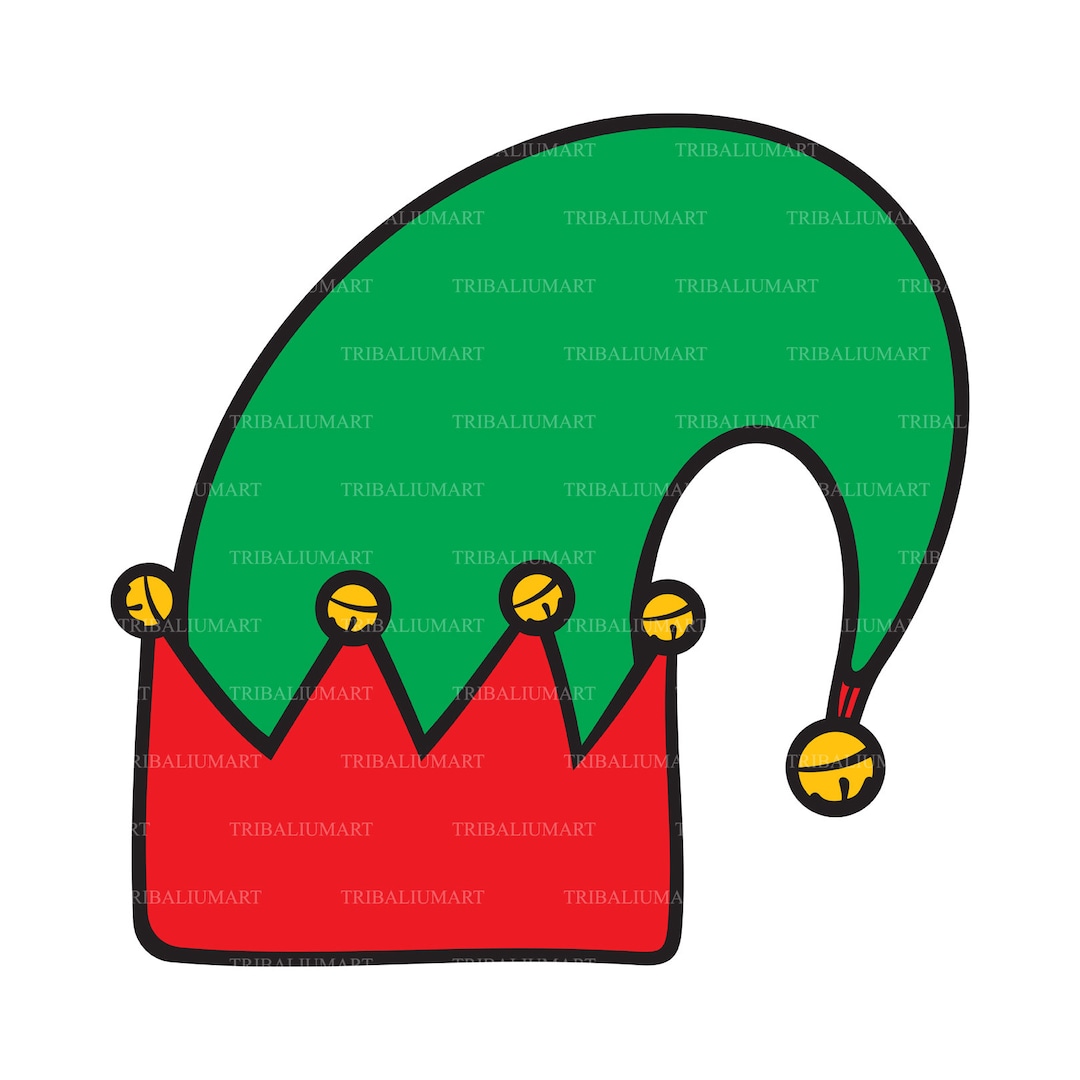 Elf Hat. Cut Files for Cricut. Clip Art (eps, Svg, Pdf, Png, Dxf, Jpeg ...