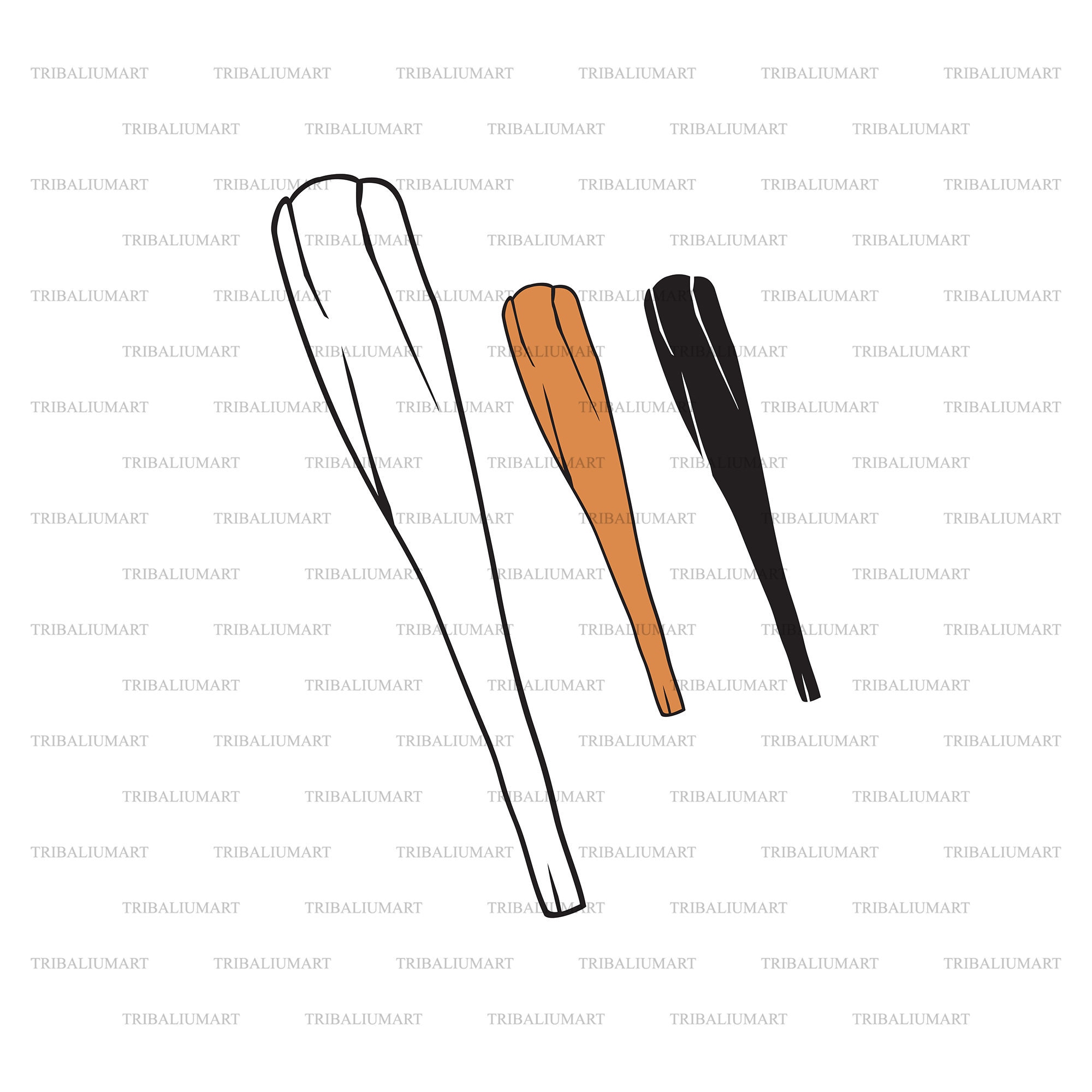 Truncheon or Cudgel wooden Club Weapon of Ancient Man. Cut | Etsy