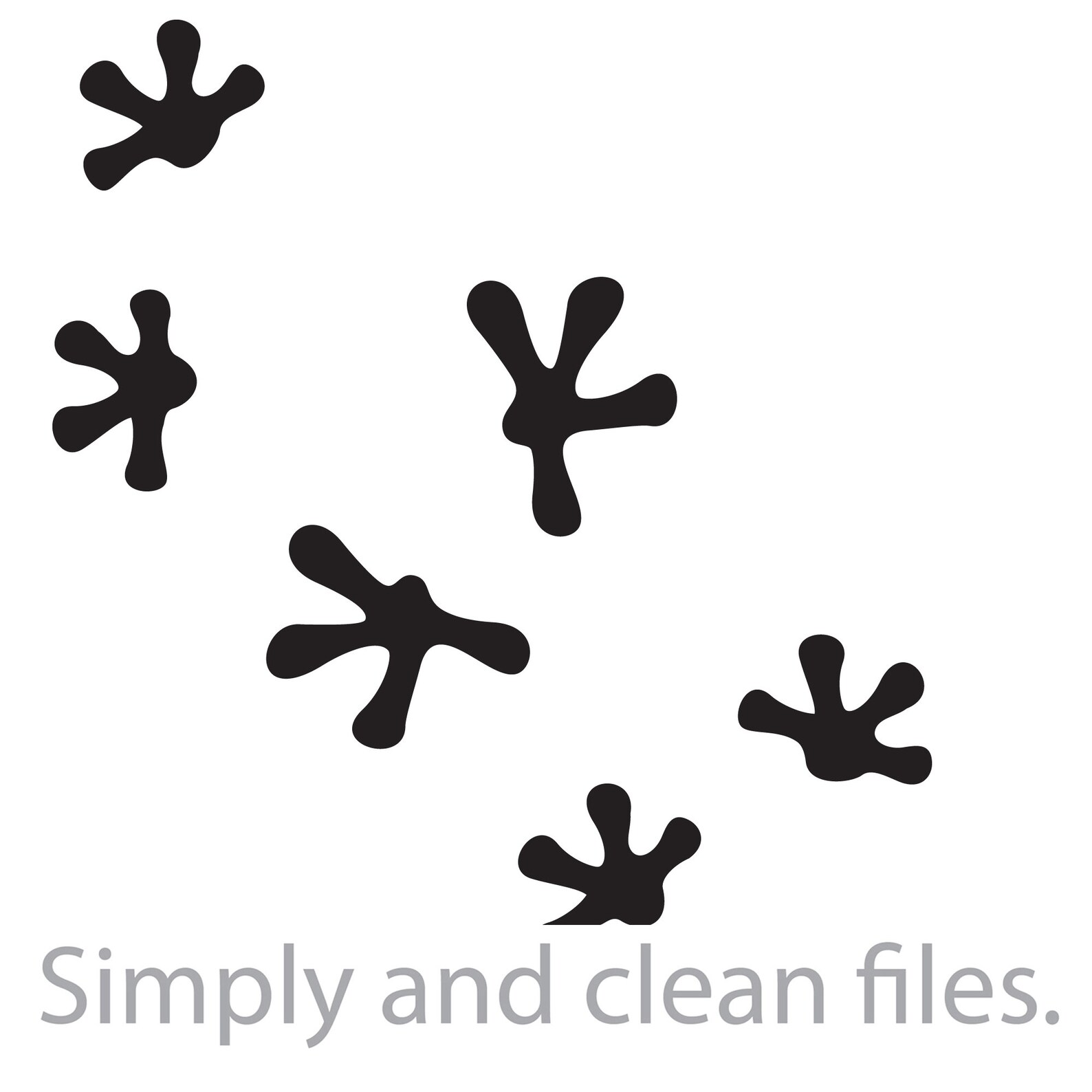 Lizard Footprints. Cut Files for Cricut. Clip Art Silhouettes (eps, Svg ...