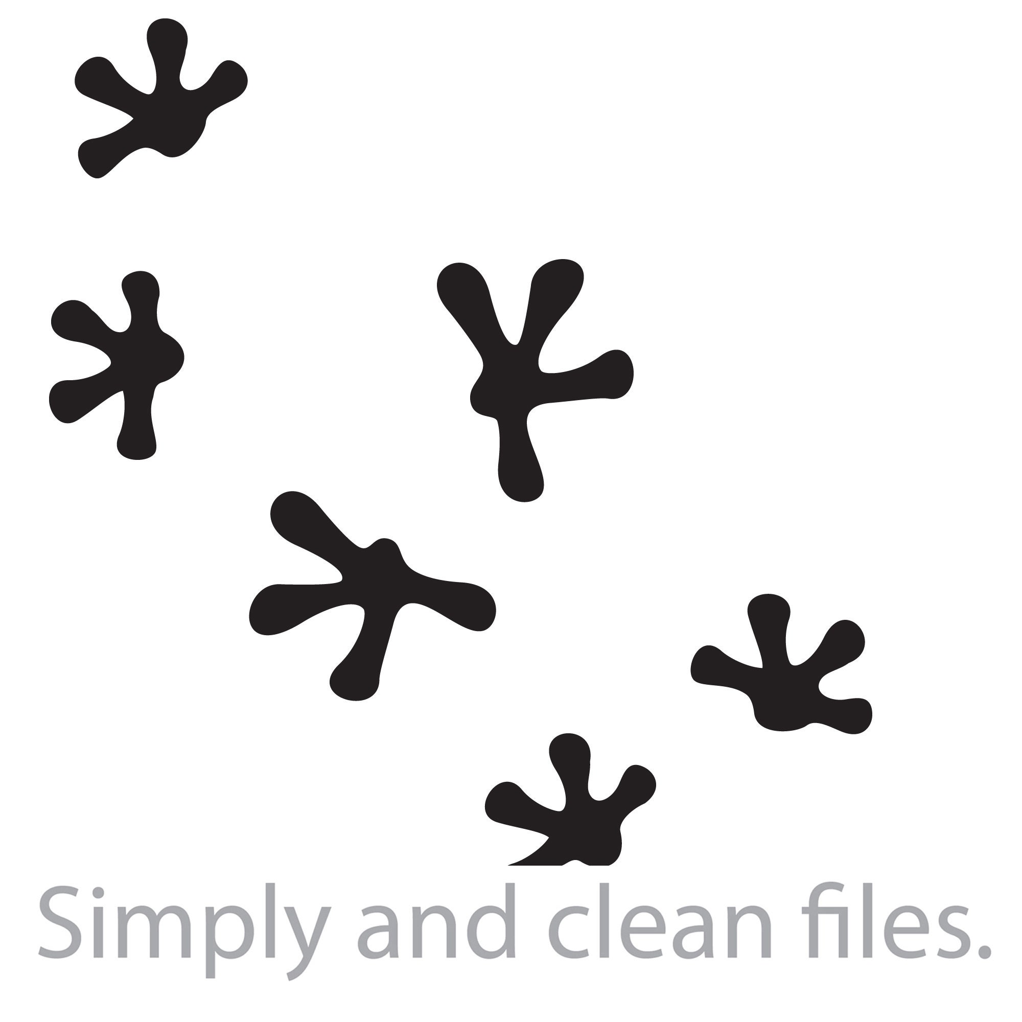 Lizard Footprints. Cut Files for Cricut. Clip Art Silhouettes | Etsy